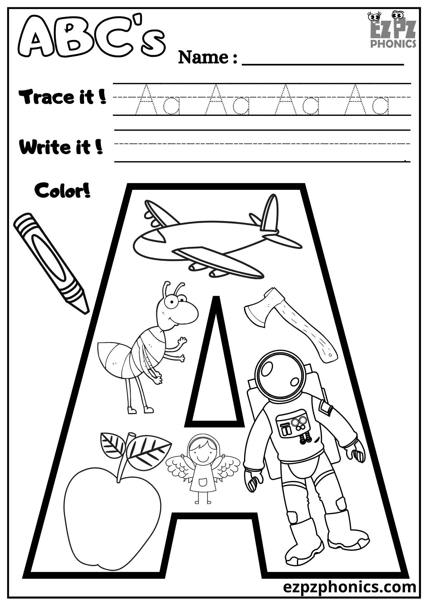 Free Printable Phonics Coloring Pages [2025]