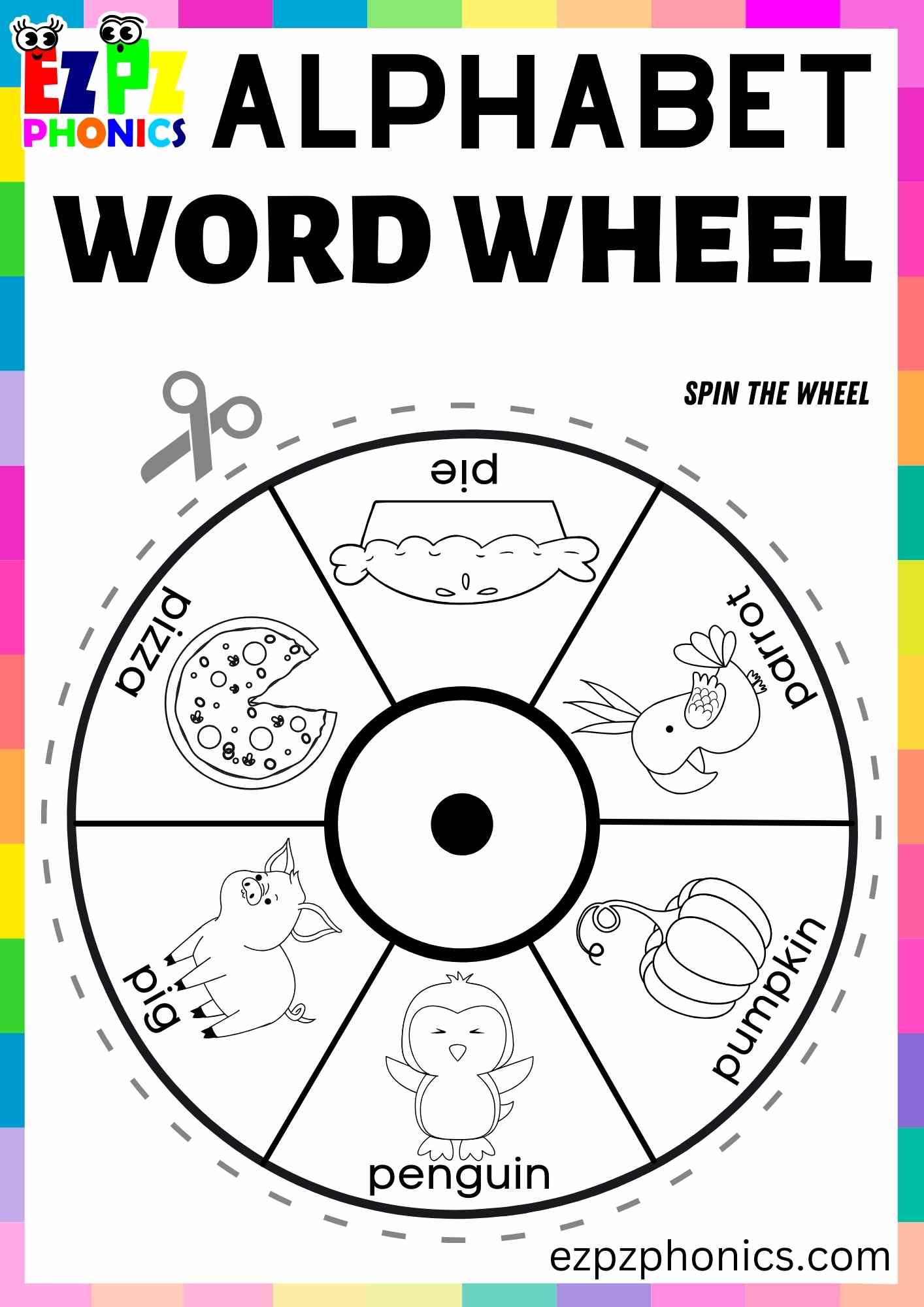 letter p words coloring pages