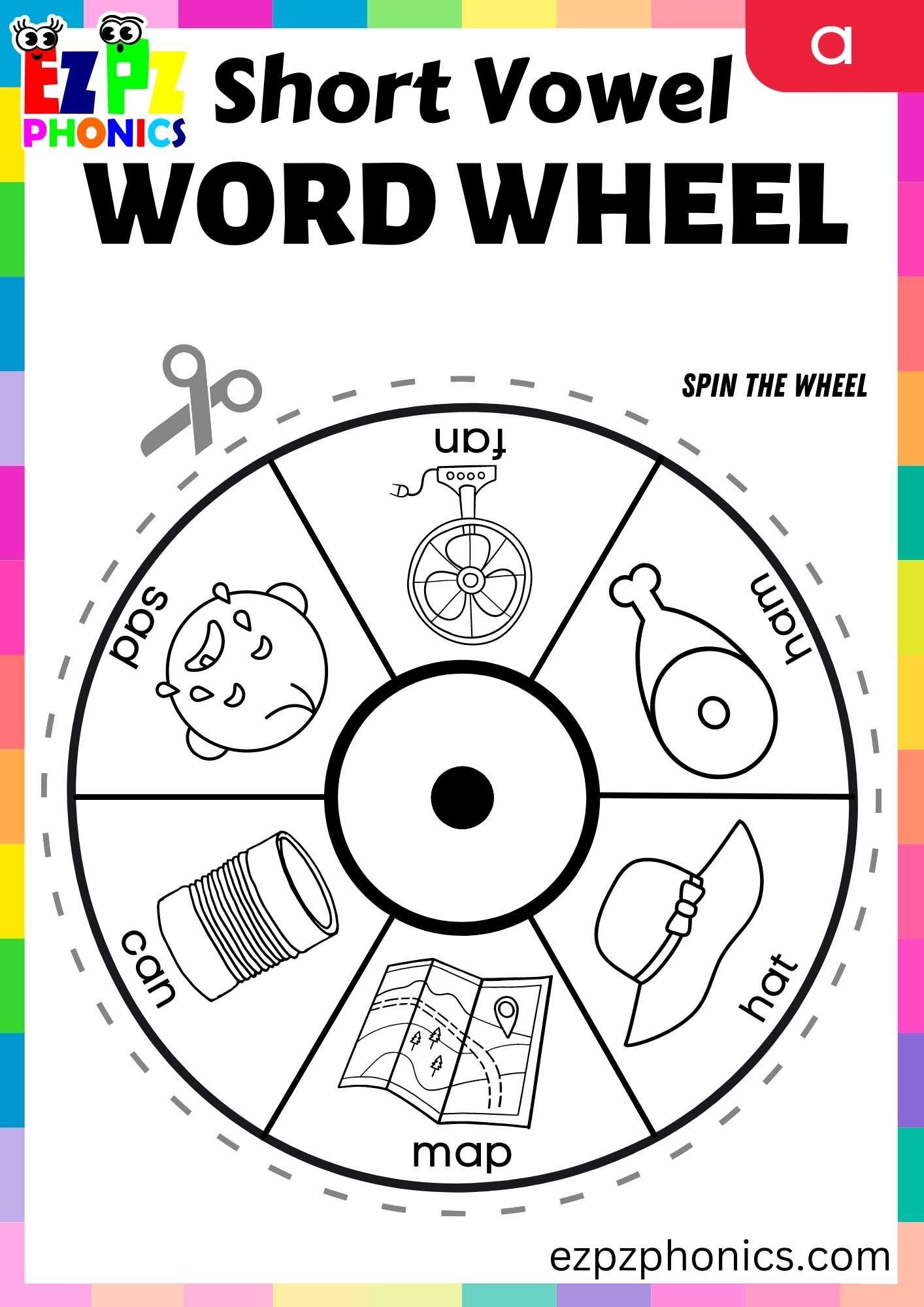 A Short Vowel Sound CVC Words - ezpzphonics.com