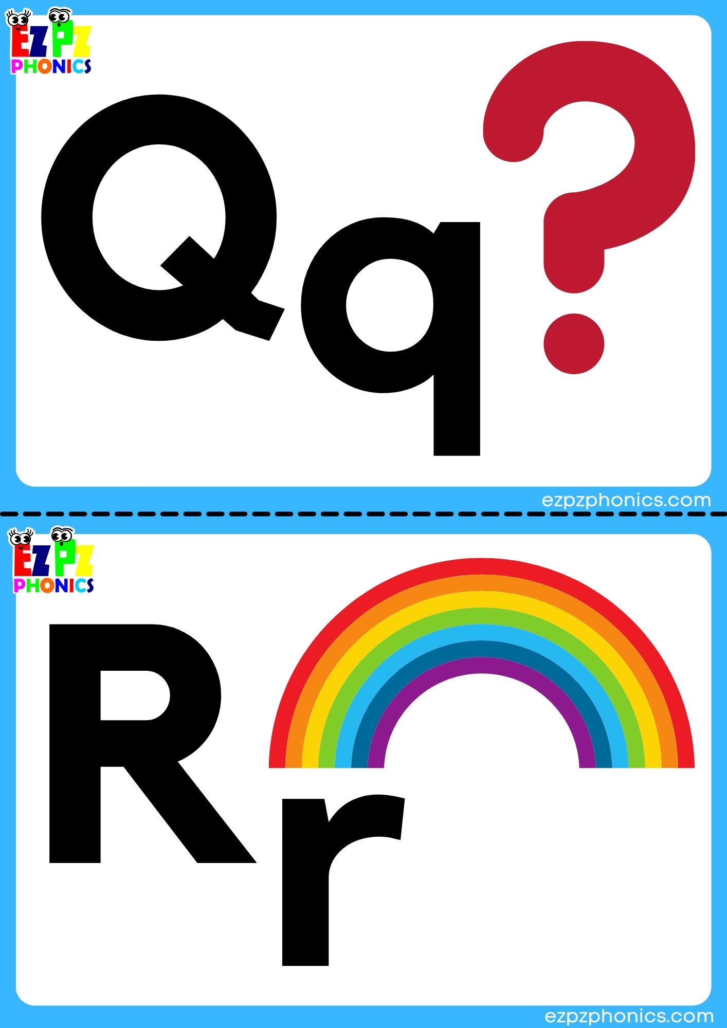 A to Z Half Page Phonics Flashcards with Images Complete Set Download ...