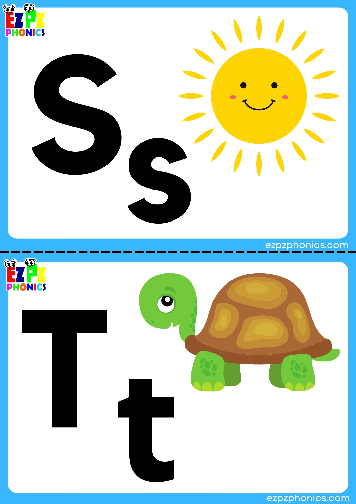 A to Z Half Page Phonics Flashcards with Images Complete Set Download ...