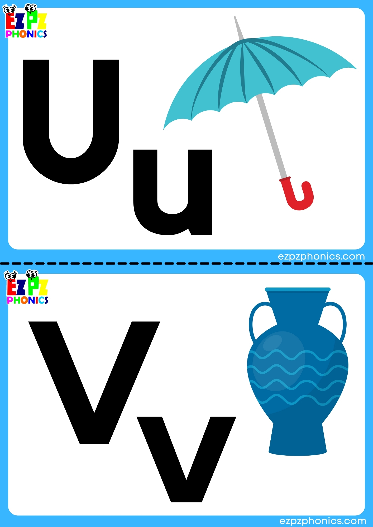 A to Z Half Page Phonics Flashcards with Images Complete Set Download ...