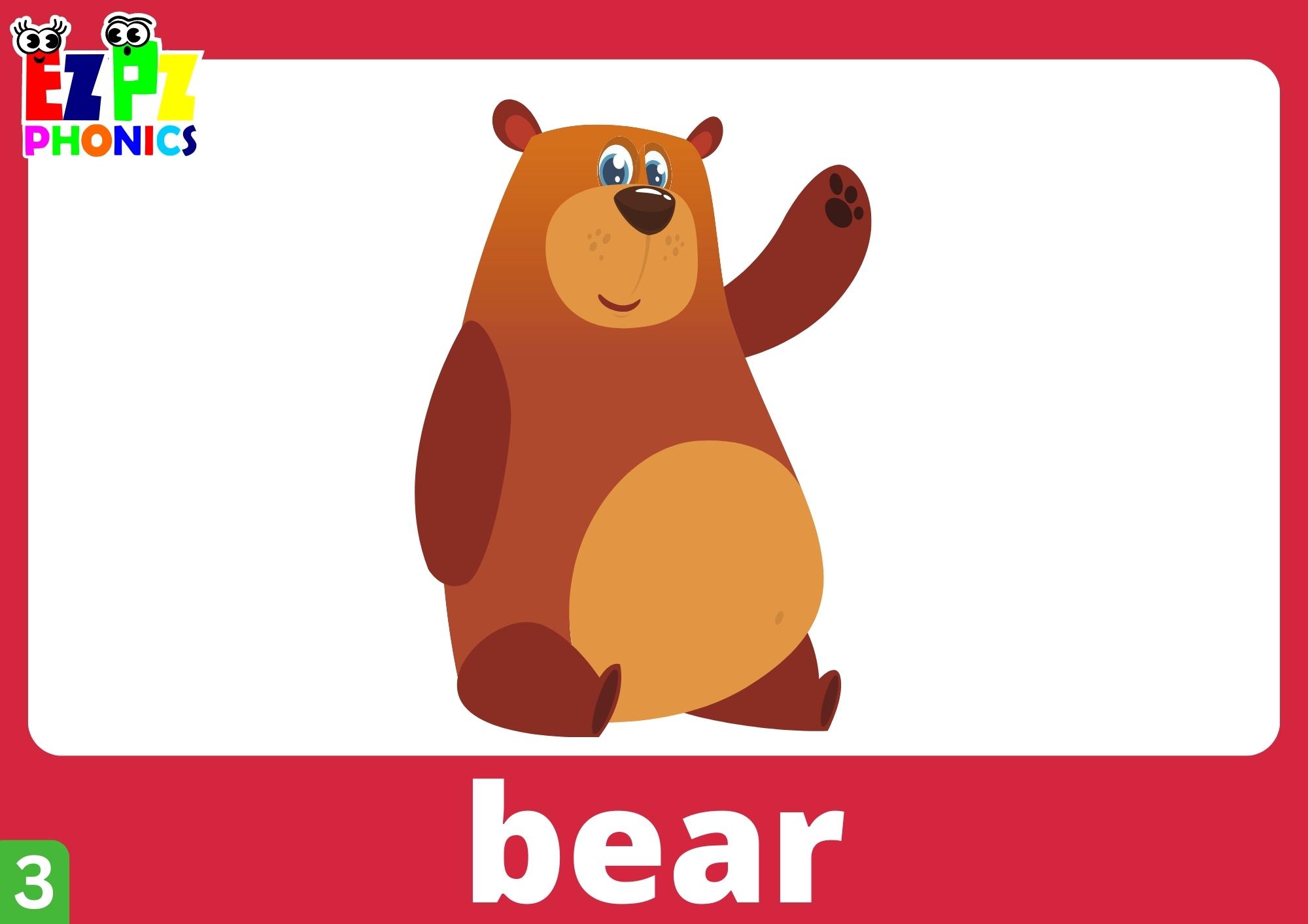 Letter Bb Words Phonics Flashcards with Images and Words Free Printable ...