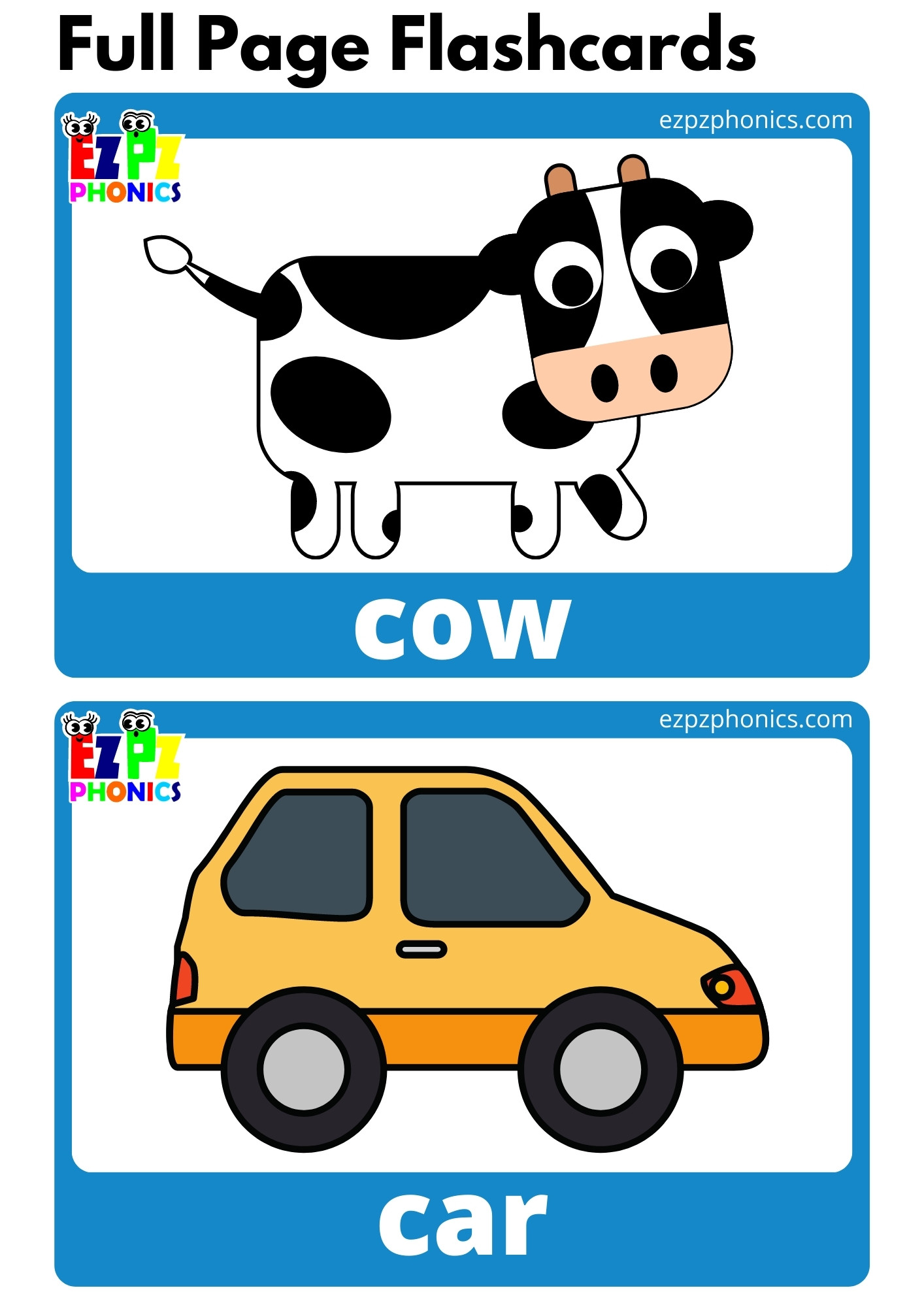 C Beginning Sounds Flashcards With Words Phonics Letter Sounds ...