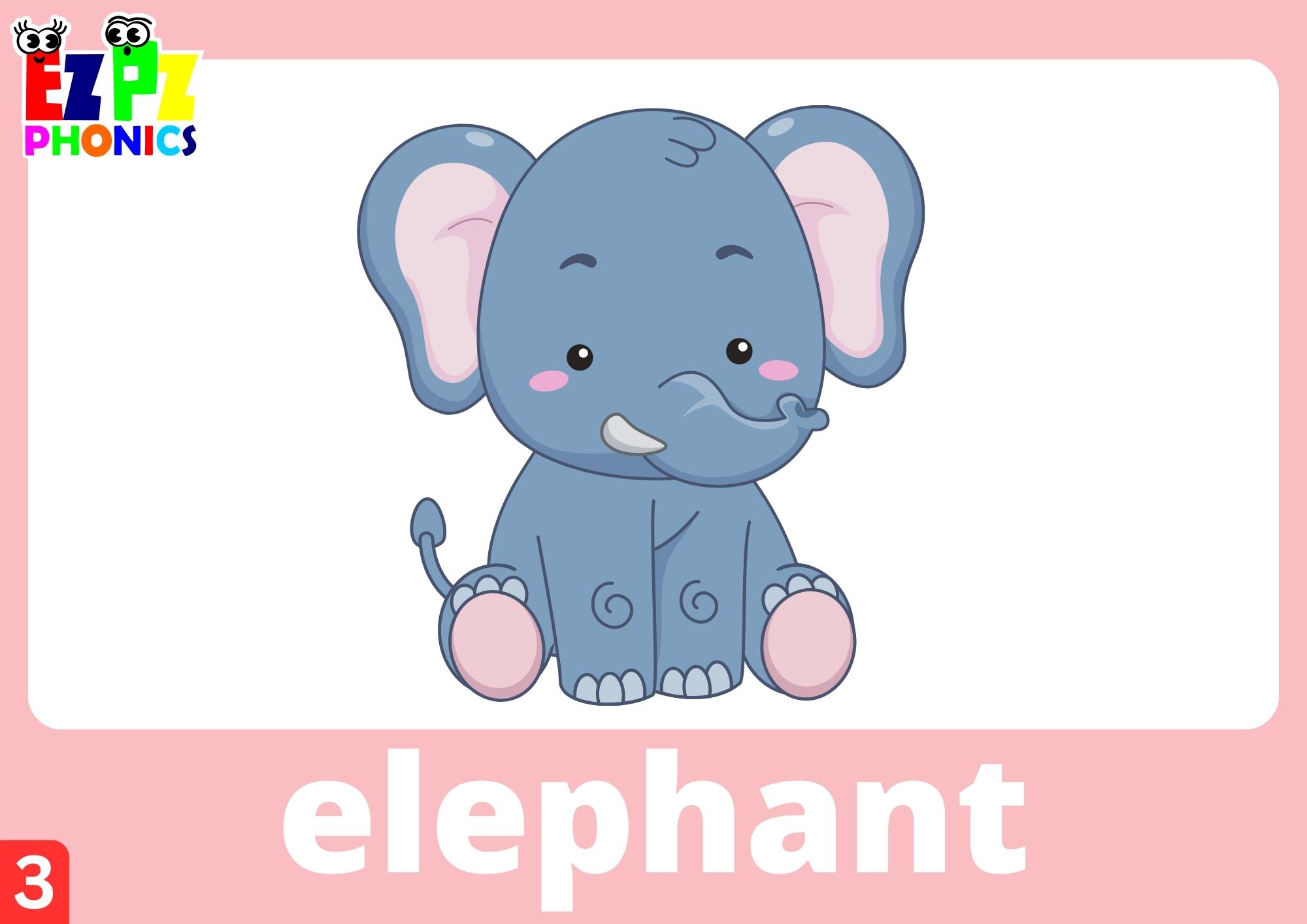 Letter Ee Words Phonics Flashcards with Images and Words Free Printable ...
