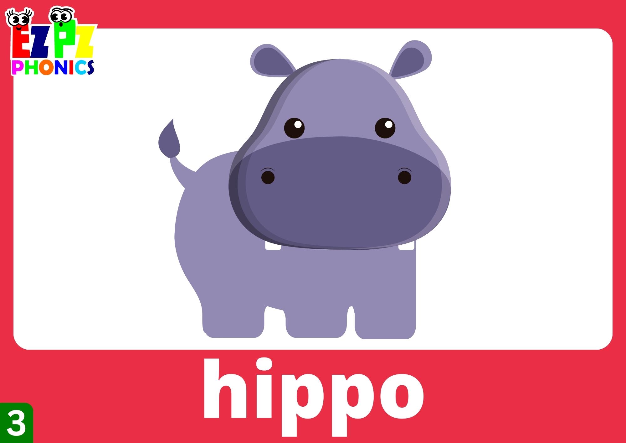 Letter Hh Words Phonics Flashcards with Images and Words Free Printable ...