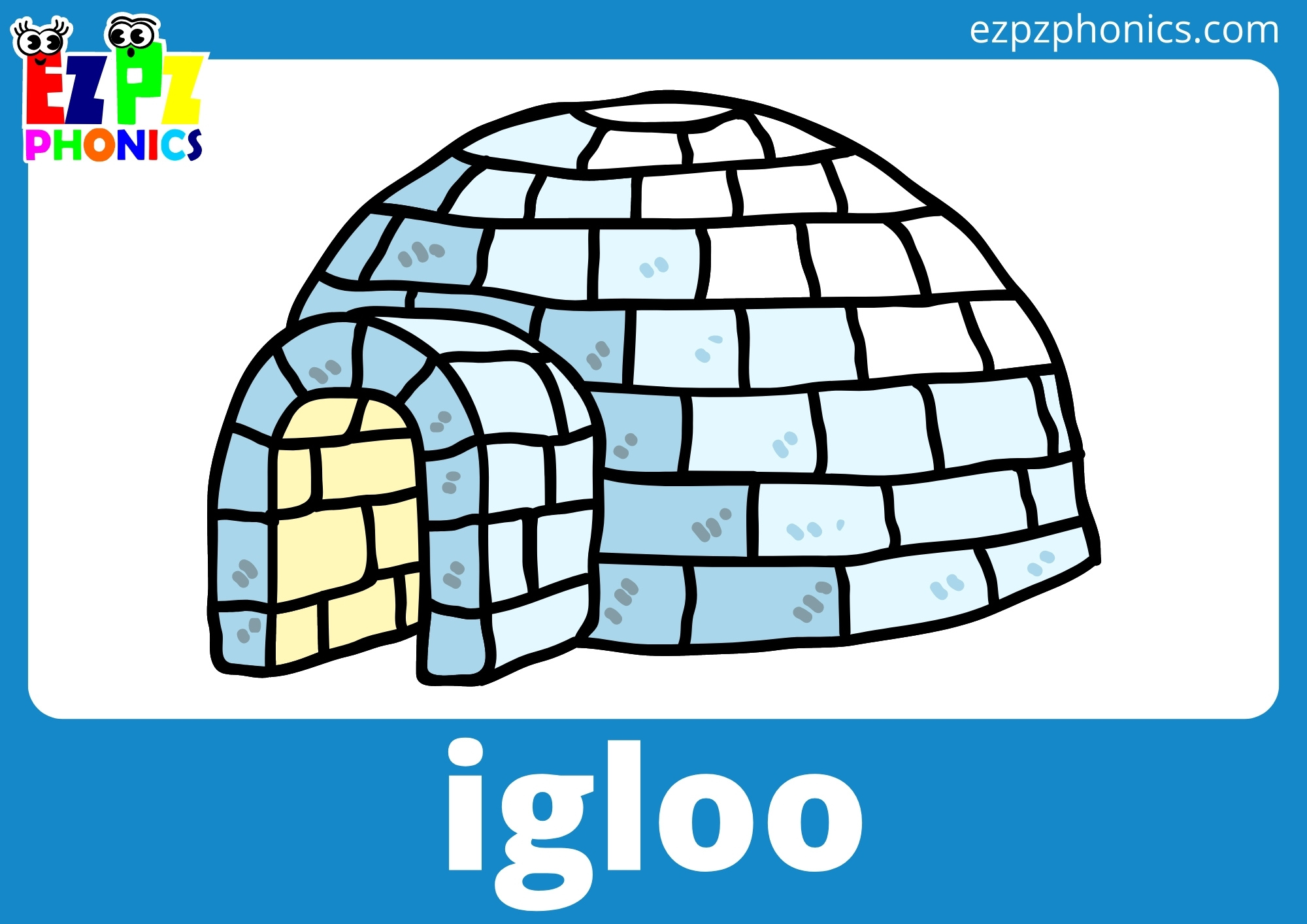 I Beginning Sounds Full Page Flashcards with Words Phonics Letter ...