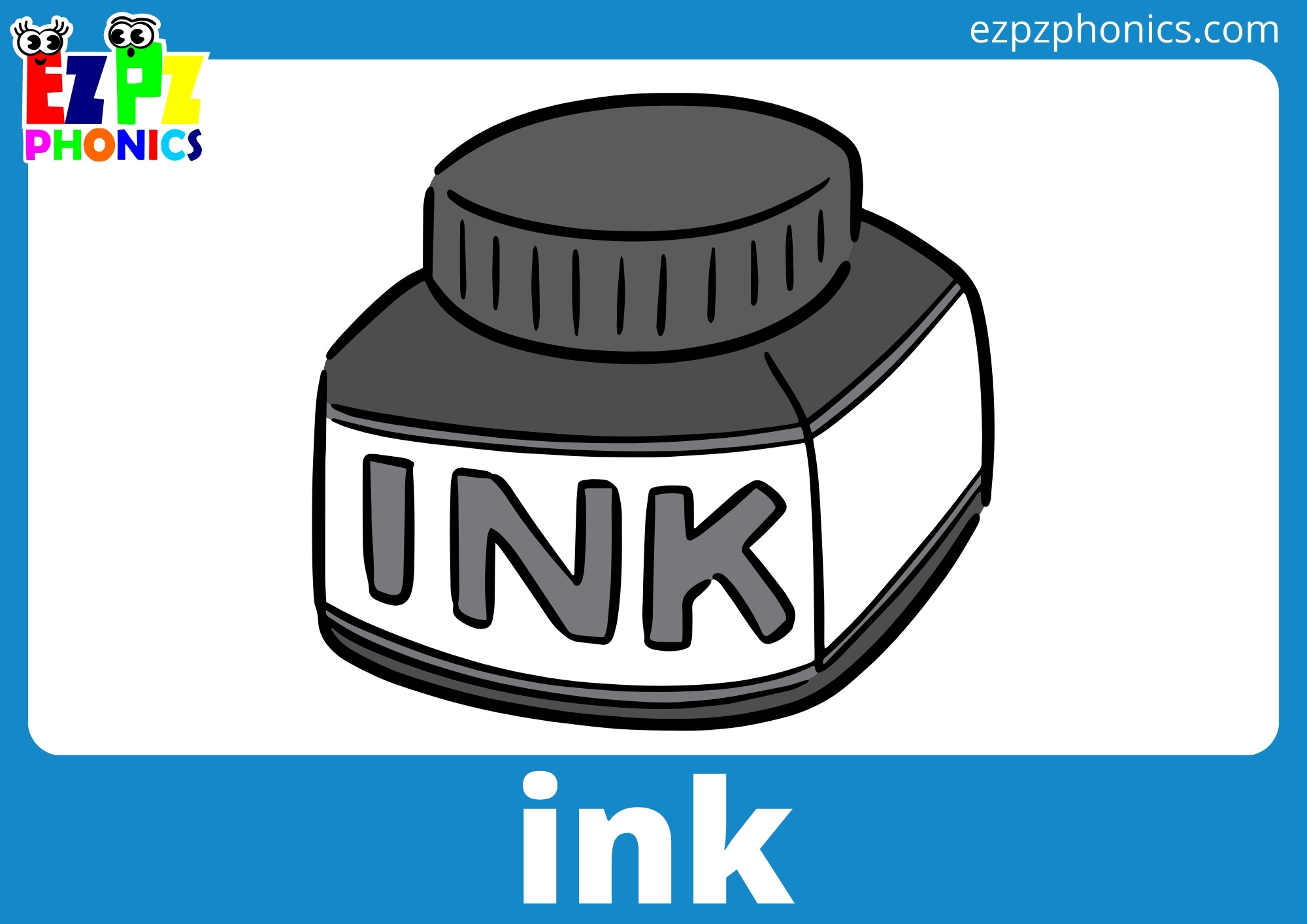 I Beginning Sounds Full Page Flashcards with Words Phonics Letter ...