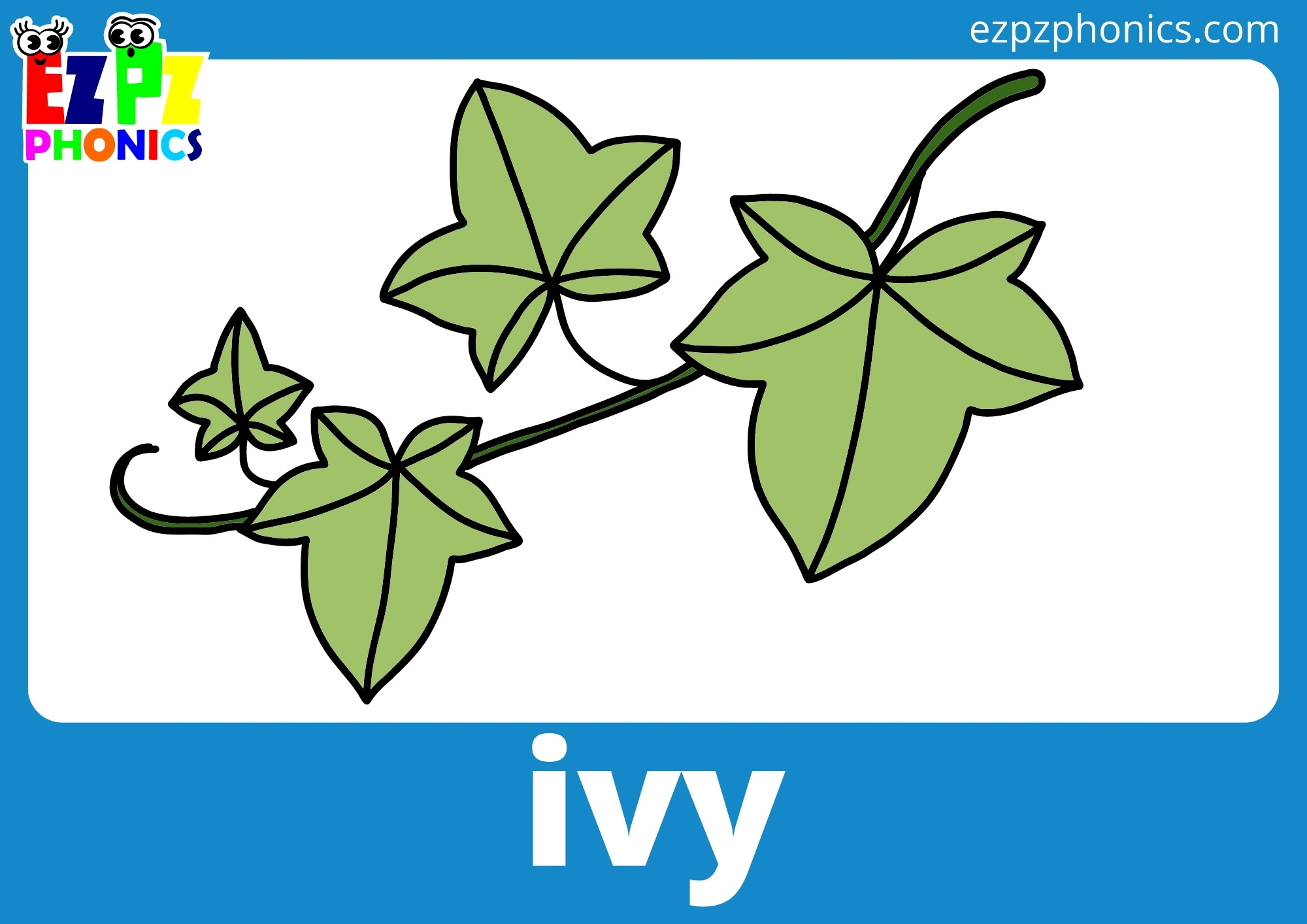 I Beginning Sounds Full Page Flashcards with Words Phonics Letter ...