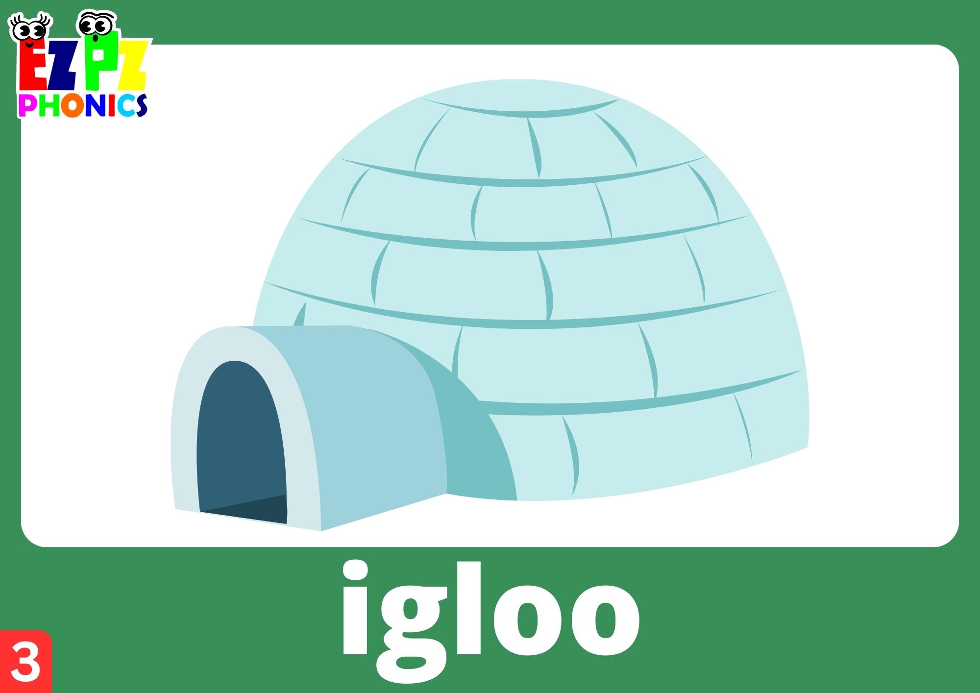 Letter Ii Words Phonics Flashcards with Images and Words Free Printable ...