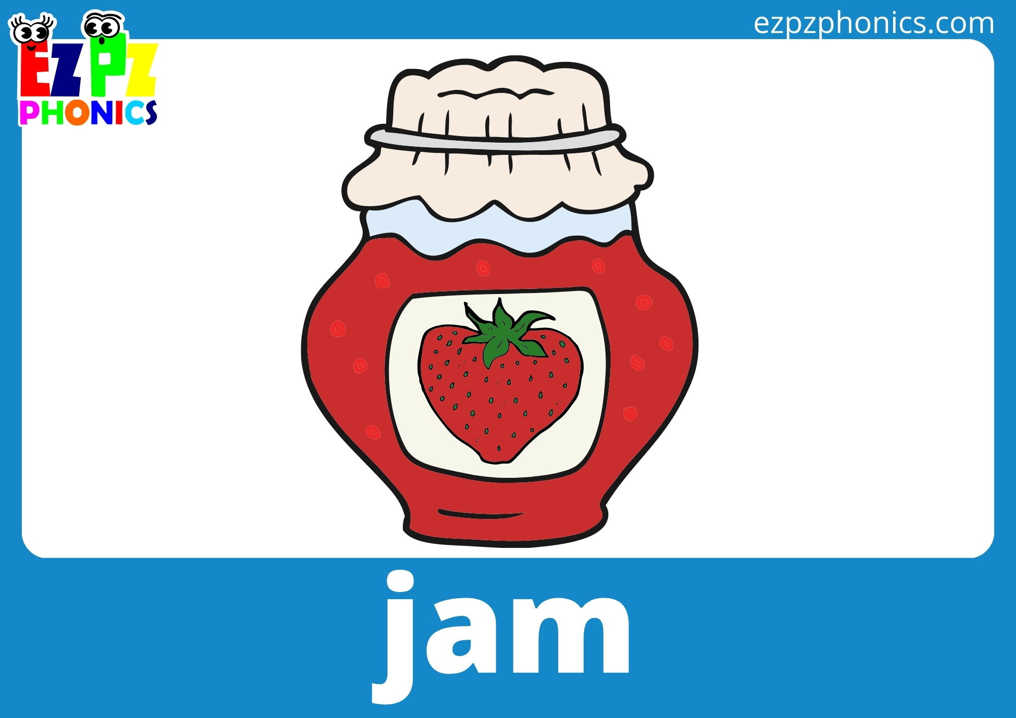 J Beginning Sounds Full Page Flashcards with Words Phonics Alphabet ...