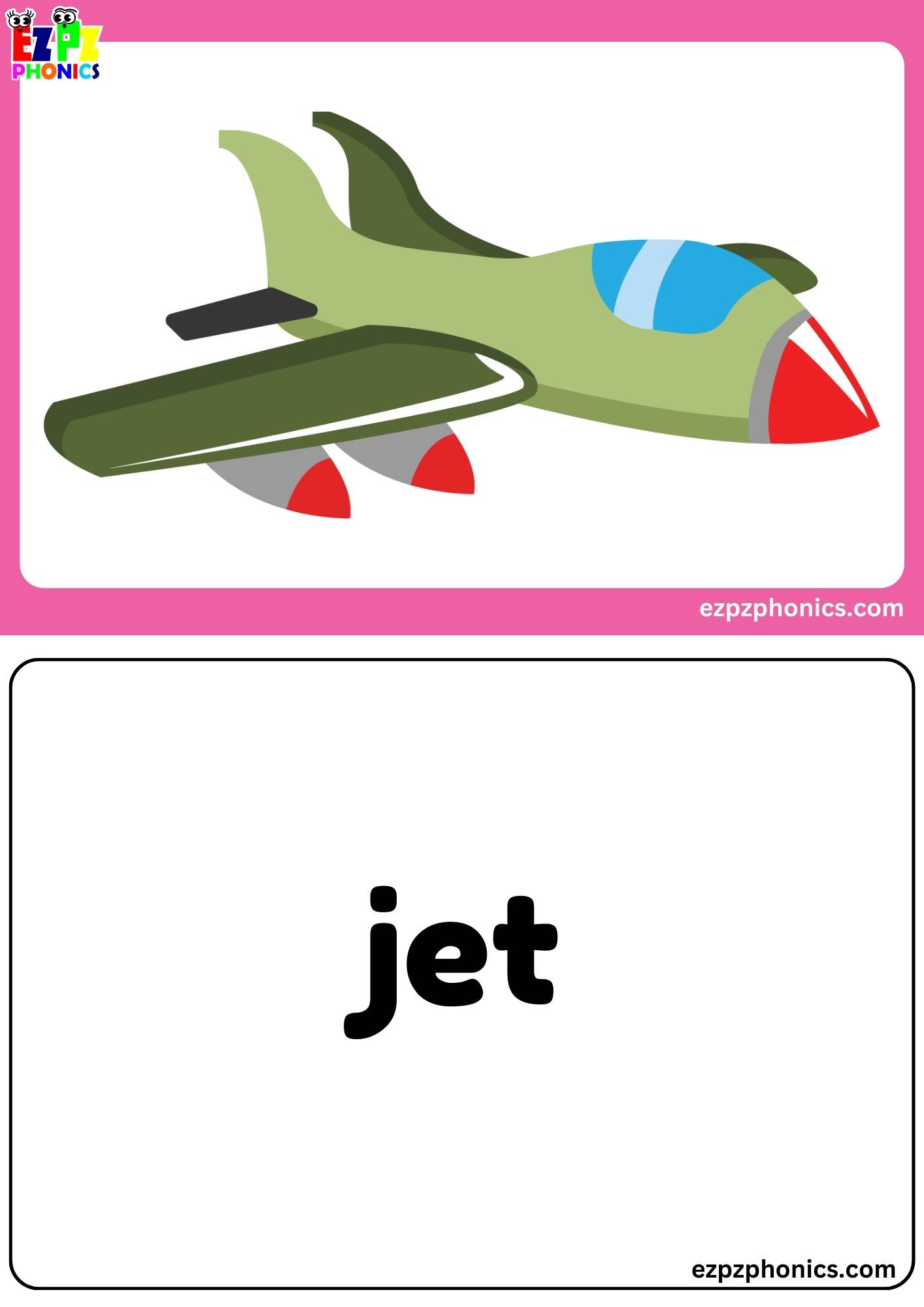 Letter J Free Kindergarten Phonics Alphabet Letter Sounds Flashcards ...