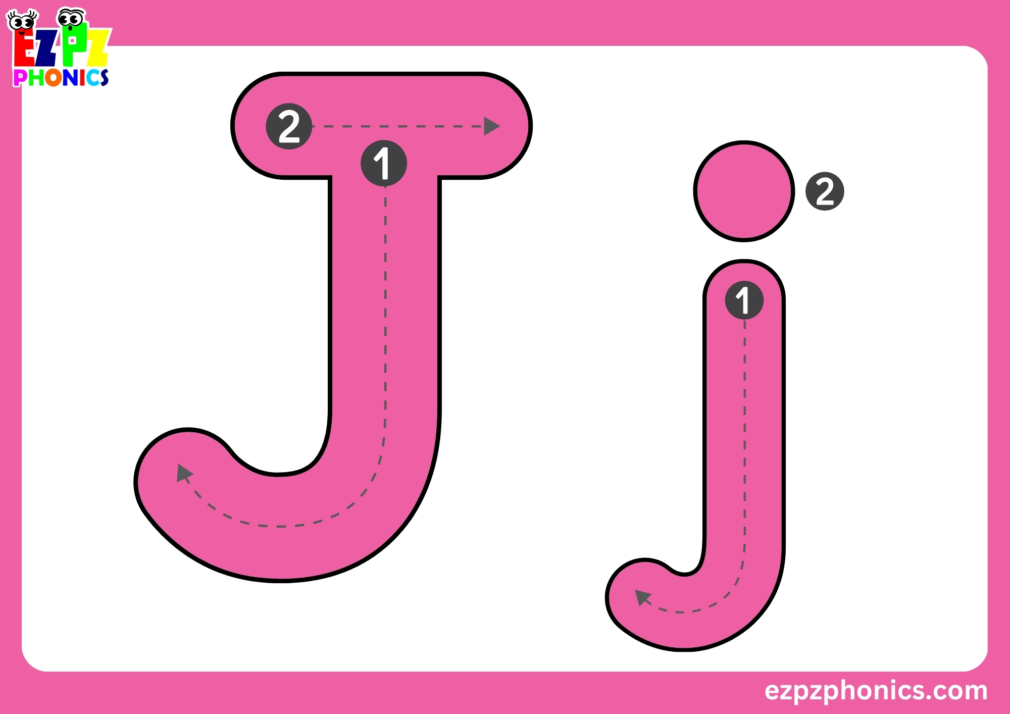 Letter J Free Kindergarten Phonics Alphabet Letter Sounds Flashcards ...