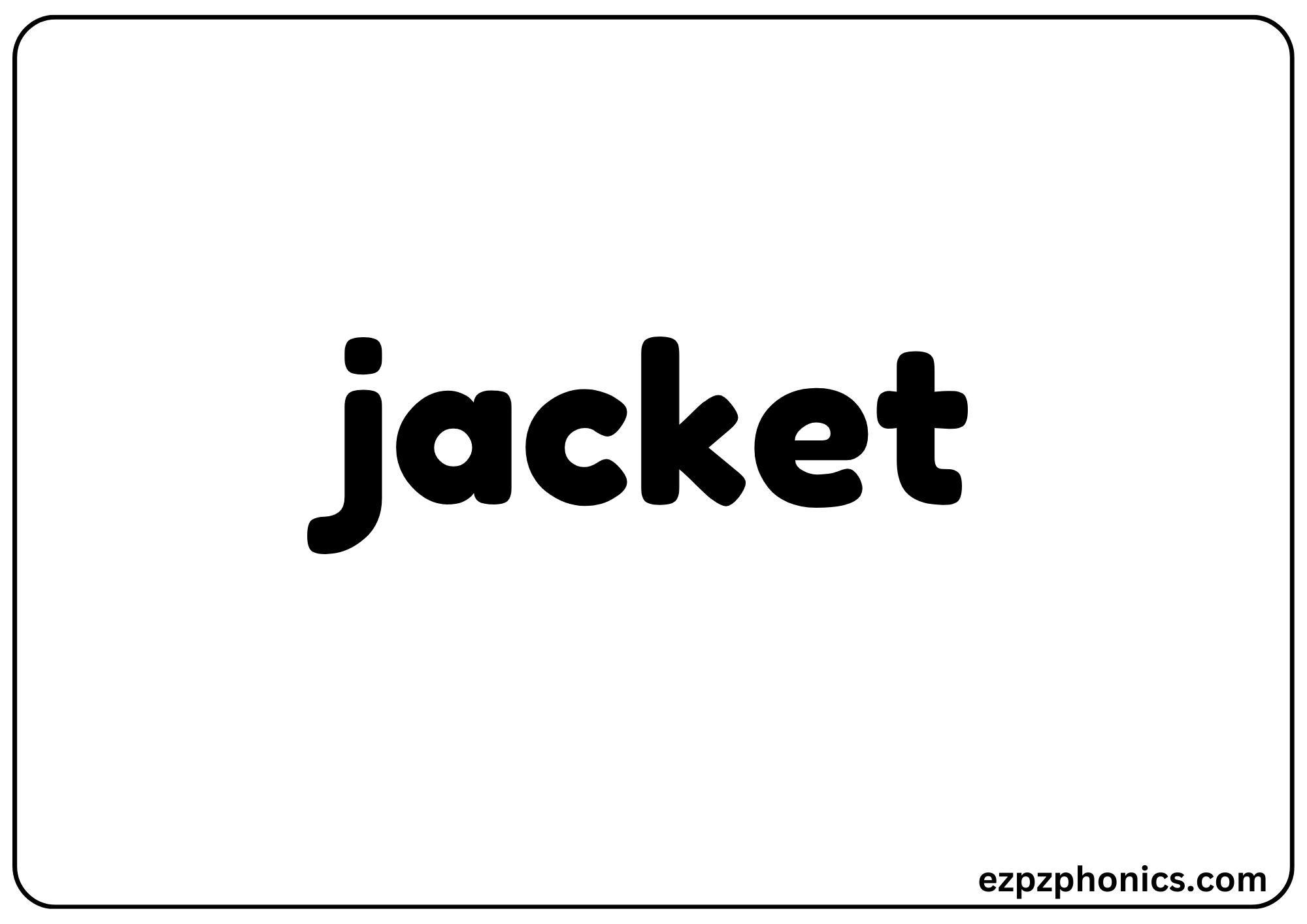 Letter J Free Kindergarten Phonics Alphabet Letter Sounds Flashcards ...