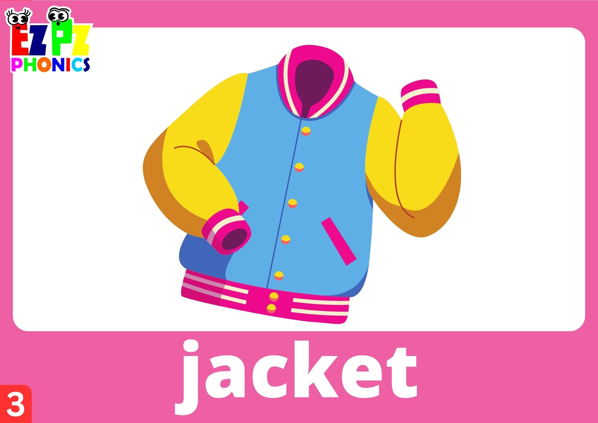 Letter Jj Words Phonics Flashcards with Images and Words Free Printable ...