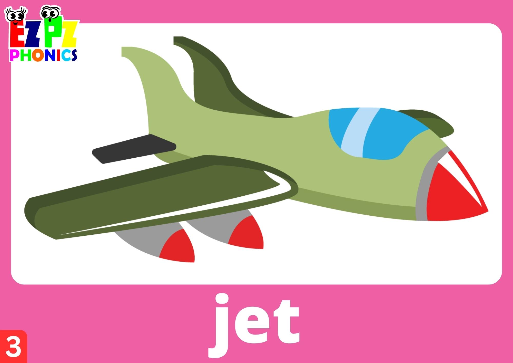 Letter Jj Words Phonics Flashcards with Images and Words Free Printable ...