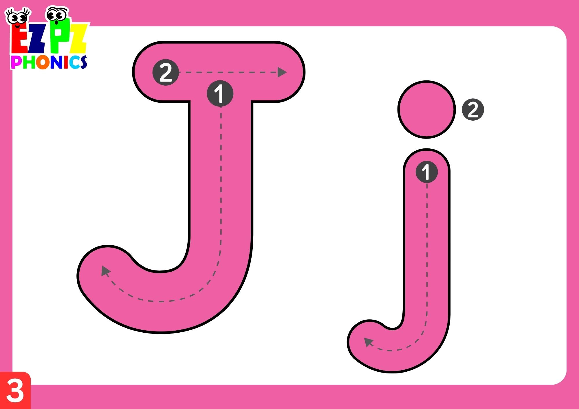 Letter Jj Words Phonics Flashcards with Images and Words Free Printable ...