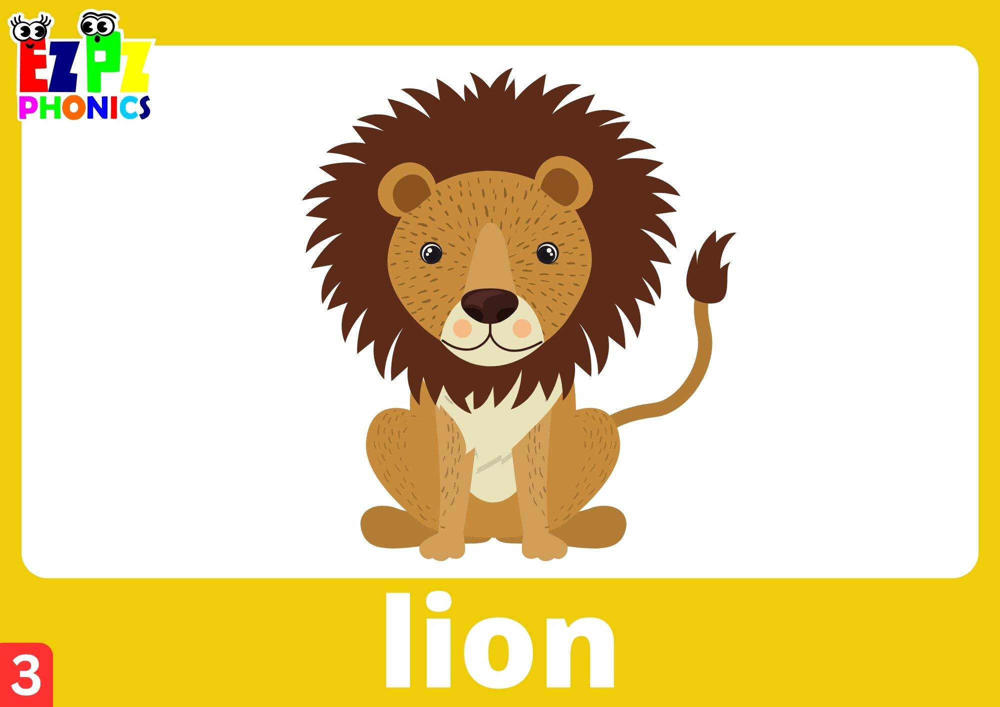 Letter L Words Phonics Flashcards with Images and Words Free Printable ...