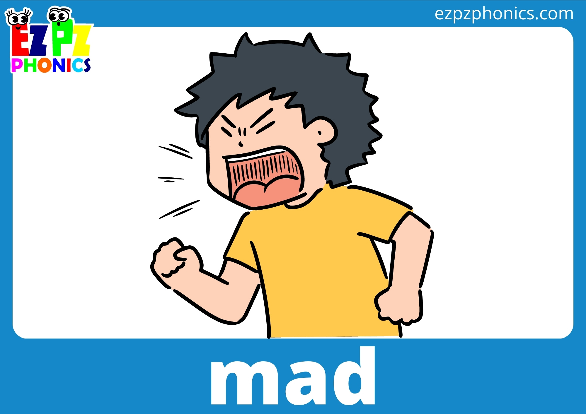 M Beginning Sounds Full Page Flashcards with Words Phonics Alphabet ...