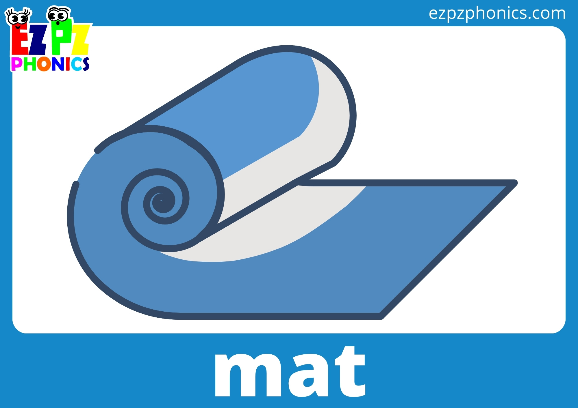 M Beginning Sounds Full Page Flashcards with Words Phonics Alphabet ...