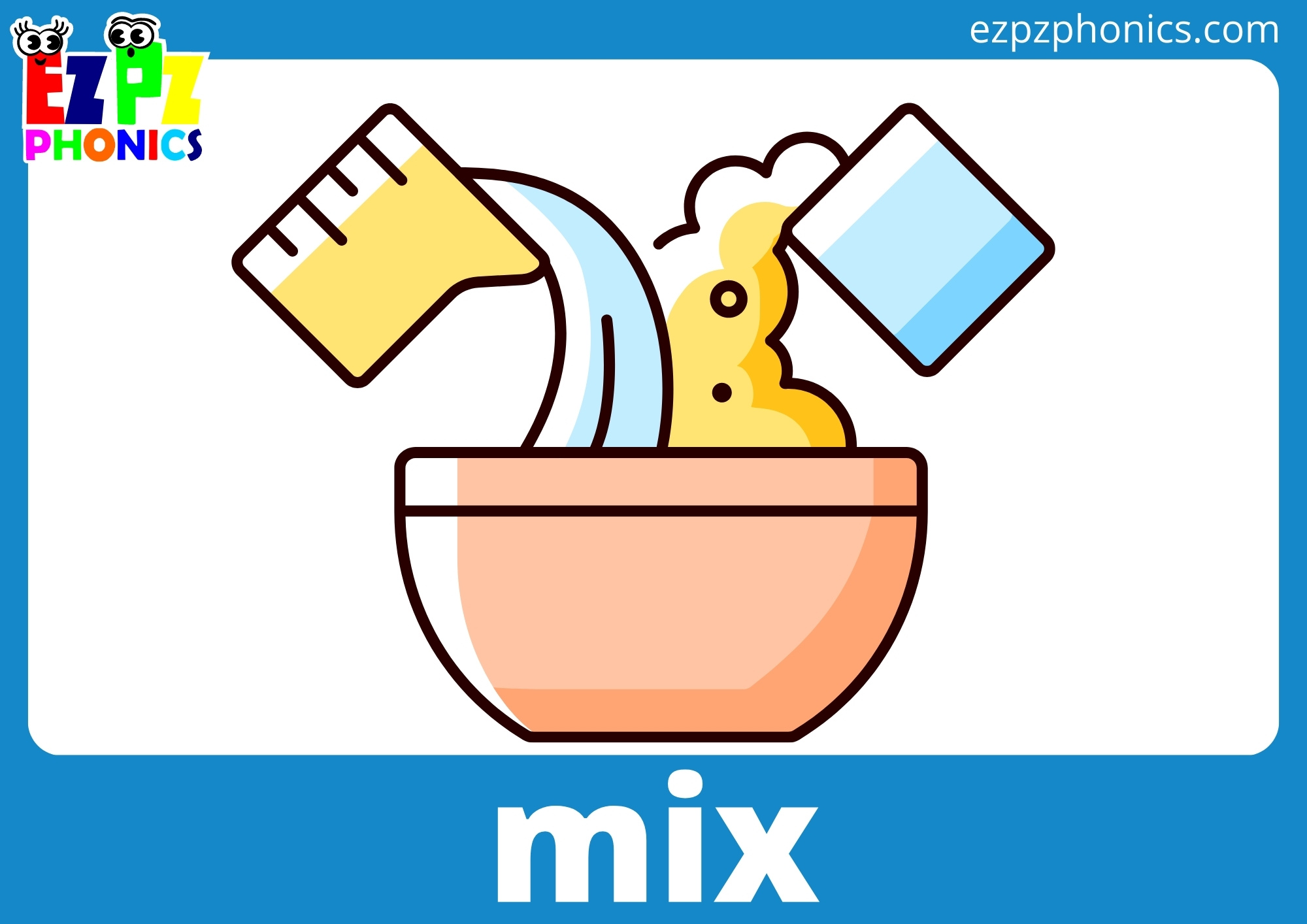 M Beginning Sounds Full Page Flashcards with Words Phonics Alphabet ...