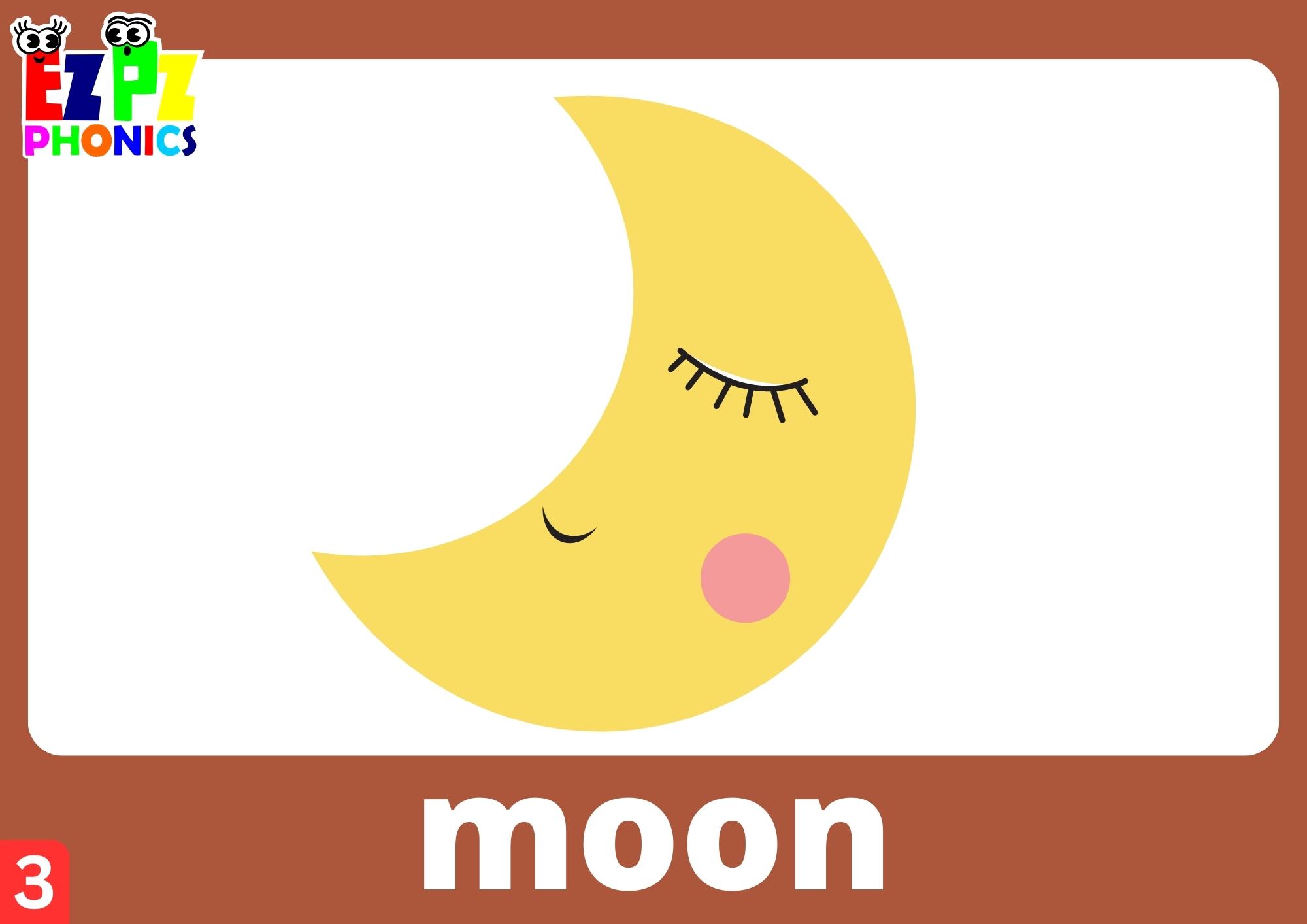 Letter M Words Phonics Flashcards with Images and Words Free Printable ...