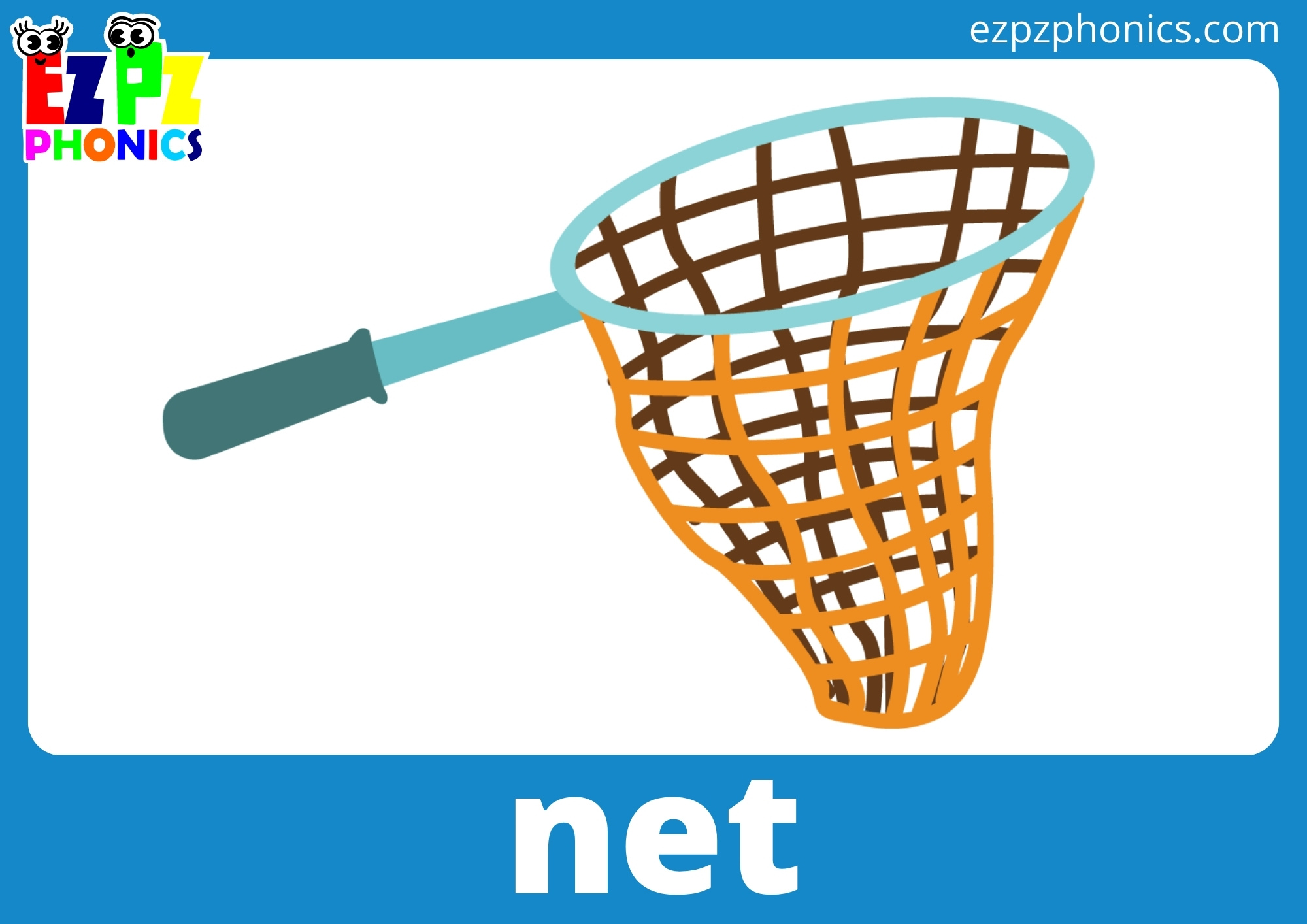 N Beginning Sounds Full Page Flashcards with Words Phonics Alphabet ...