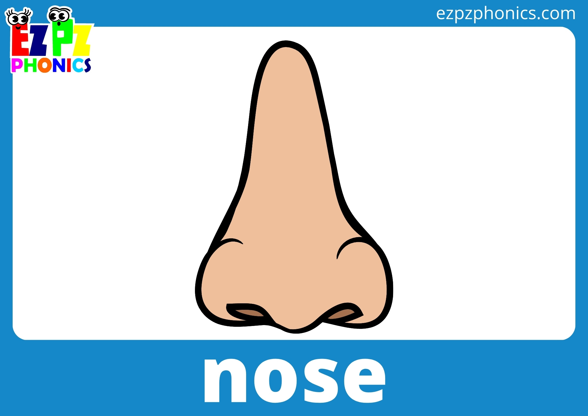 N Beginning Sounds Full Page Flashcards with Words Phonics Alphabet ...