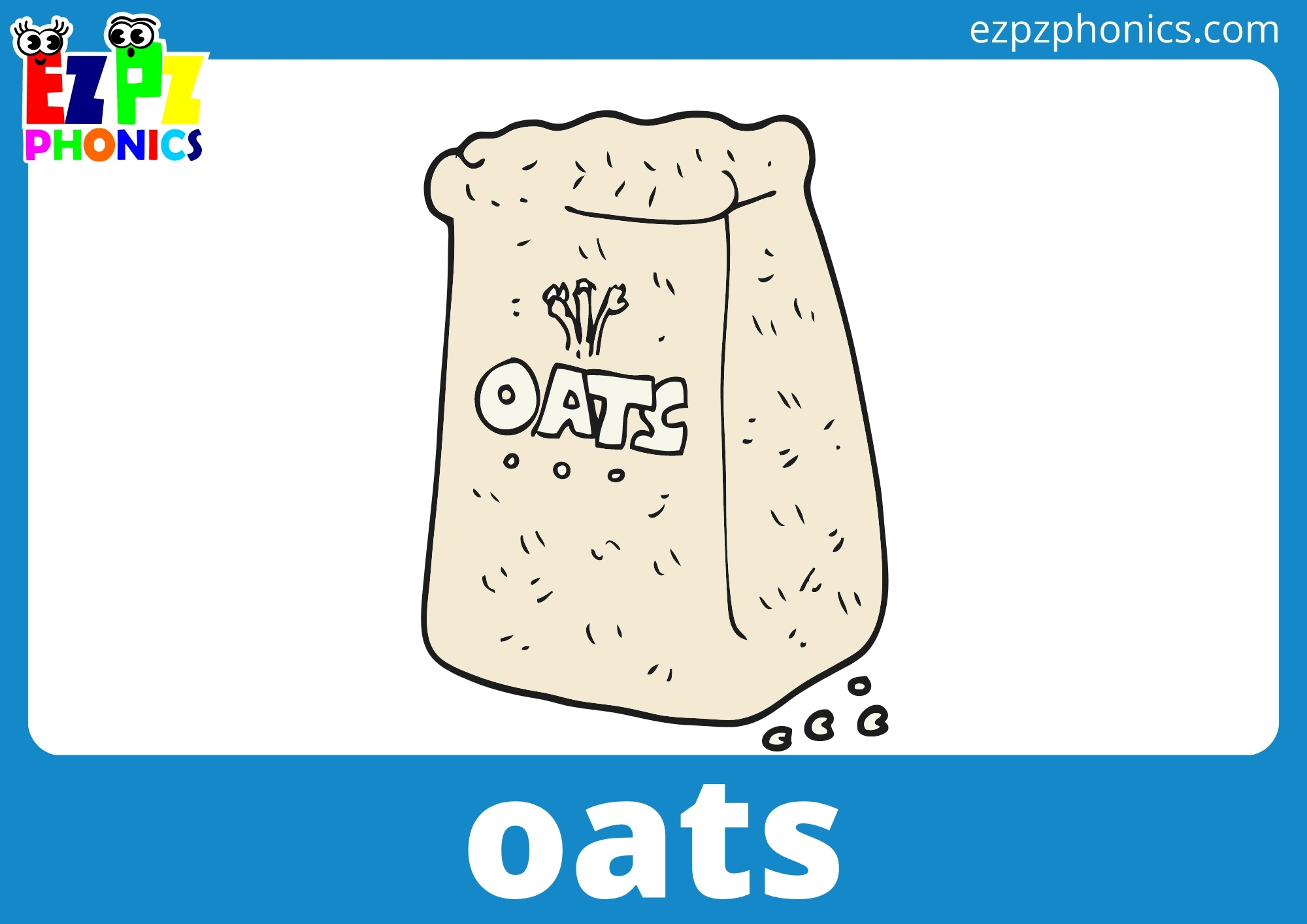 O Beginning Sounds Full Page Flashcards with Words Phonics Alphabet ...