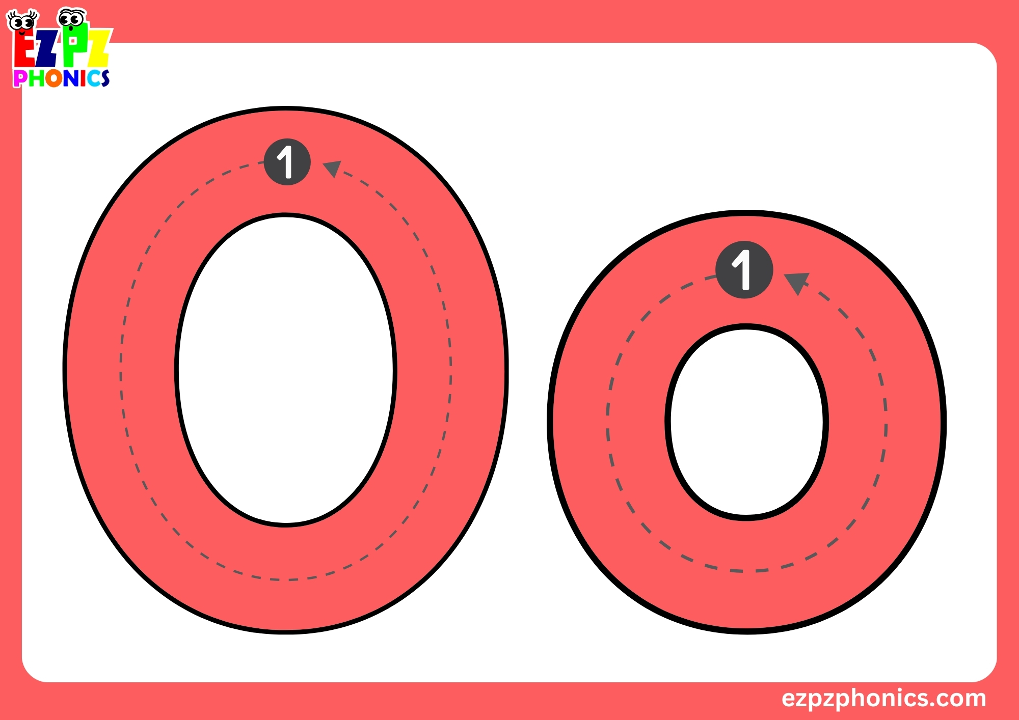 Letter O Free Kindergarten Phonics Alphabet Letter Sounds Flashcards ...