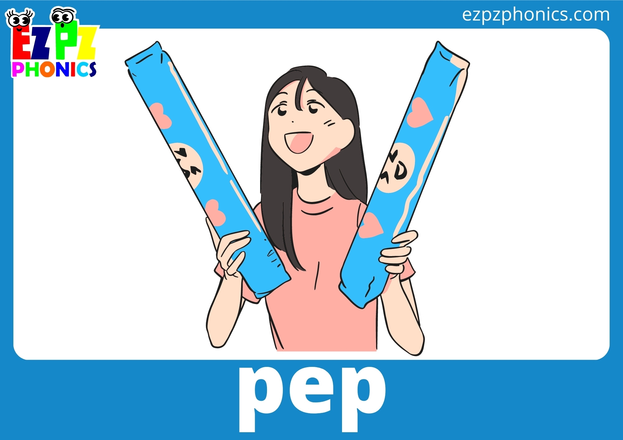 P Beginning Sounds Full Page Flashcards with Words Phonics Alphabet ...