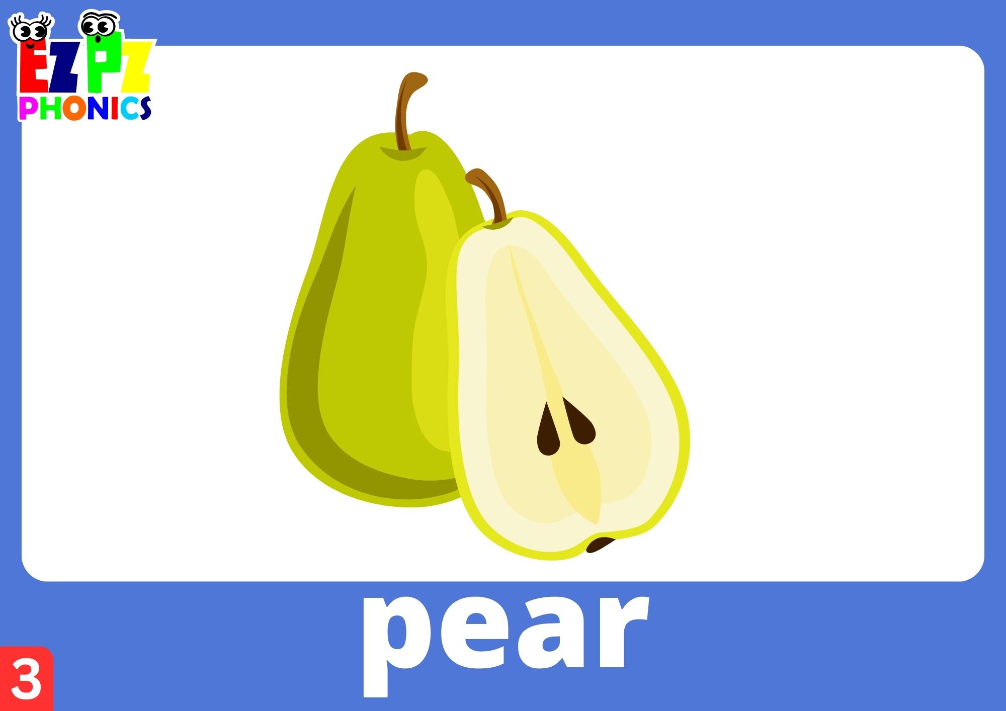 Letter P Words Phonics Flashcards with Images and Words Free Printable ...