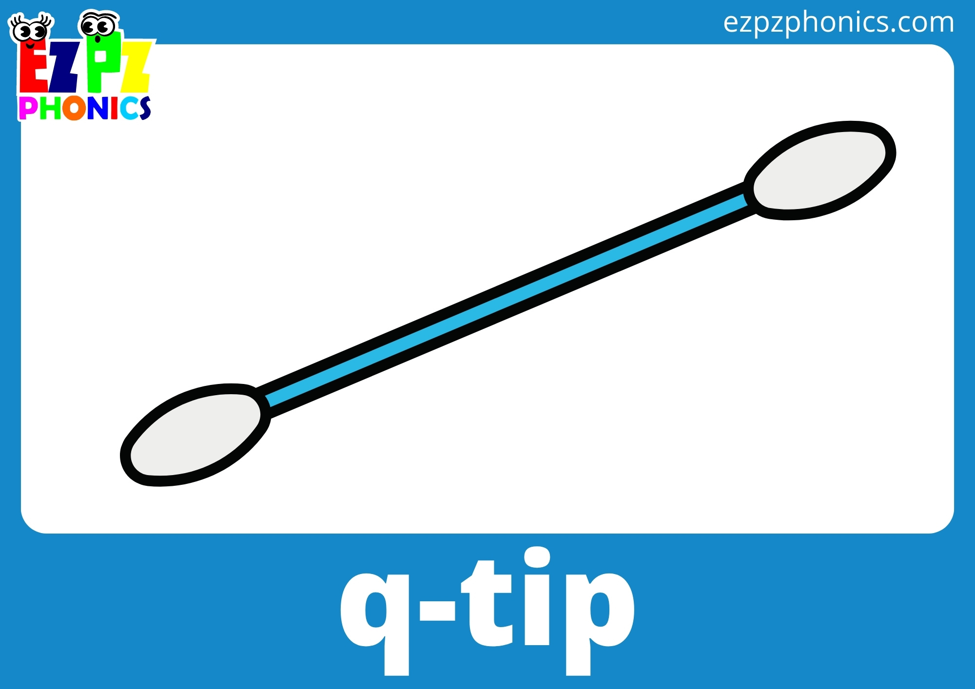 Q Beginning Sounds Full Page Flashcards with Words Phonics Alphabet ...