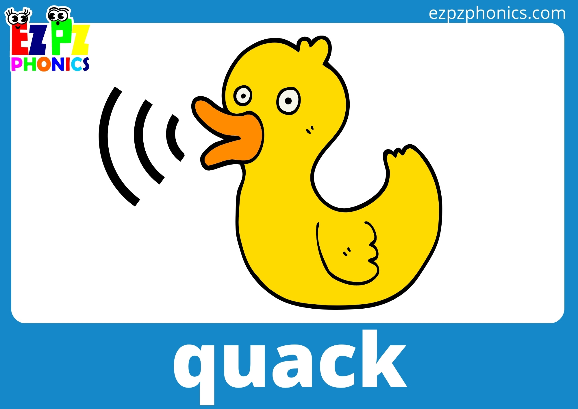 Q Beginning Sounds Full Page Flashcards with Words Phonics Alphabet ...