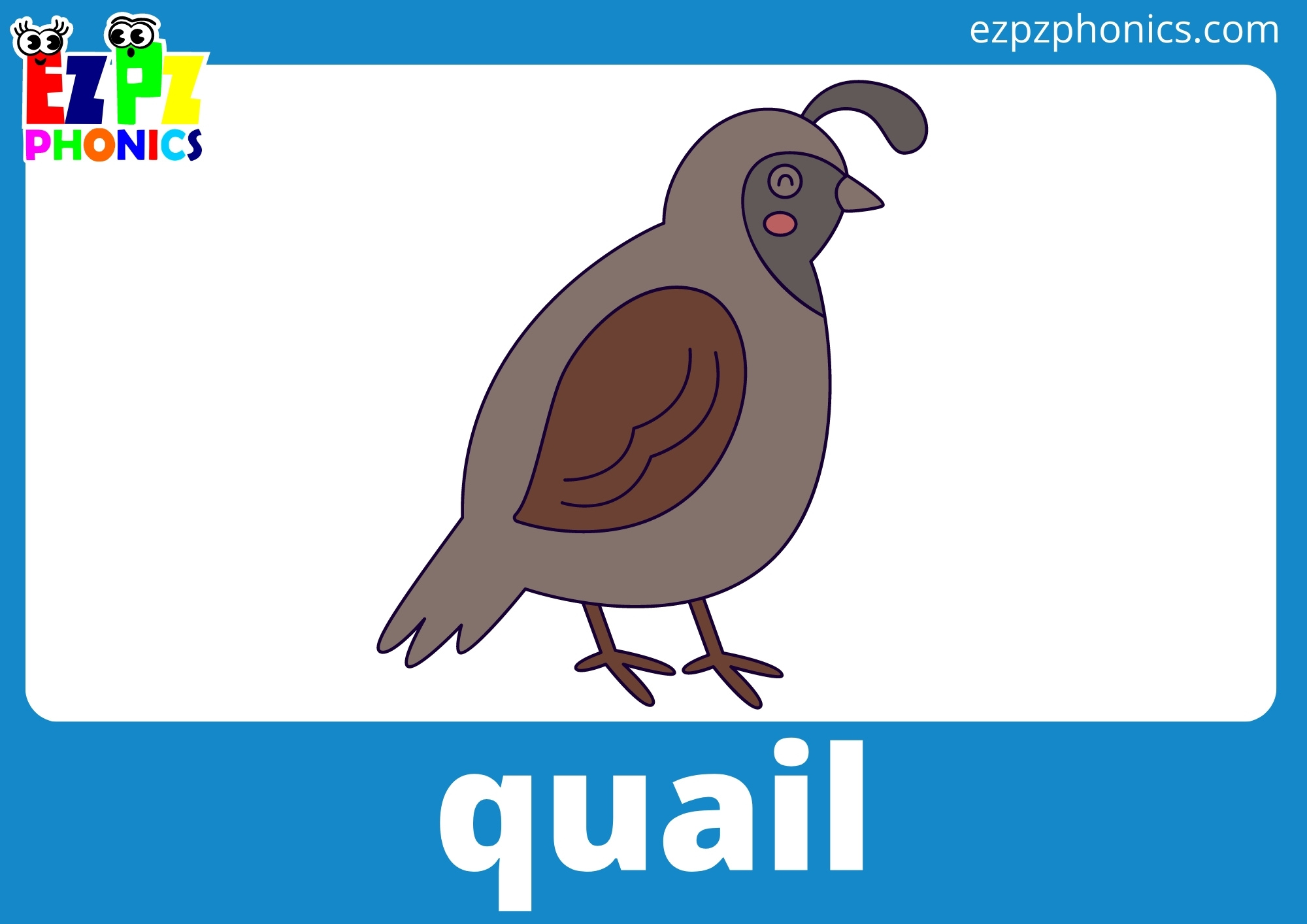 Q Beginning Sounds Full Page Flashcards with Words Phonics Alphabet ...