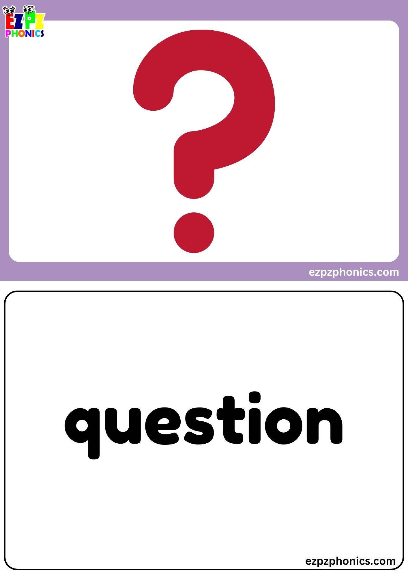 Letter Q Free Kindergarten Phonics Alphabet Letter Sounds Flashcards ...