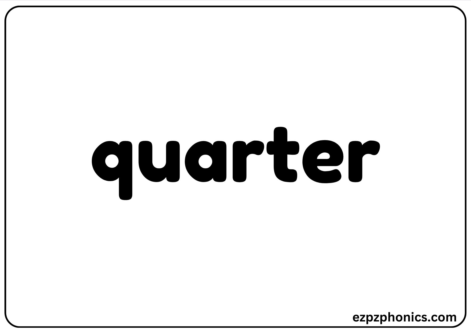 Letter Q Free Kindergarten Phonics Alphabet Letter Sounds Flashcards ...