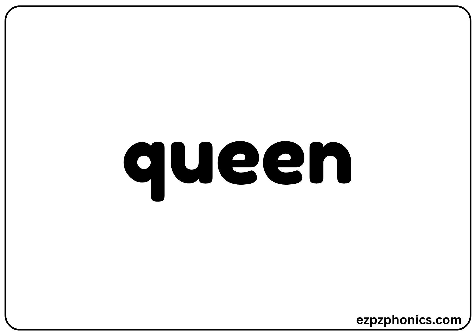 Letter Q Free Kindergarten Phonics Alphabet Letter Sounds Flashcards ...