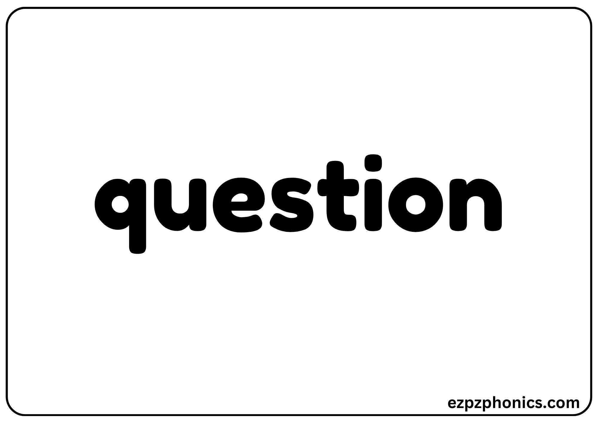 Letter Q Free Kindergarten Phonics Alphabet Letter Sounds Flashcards ...