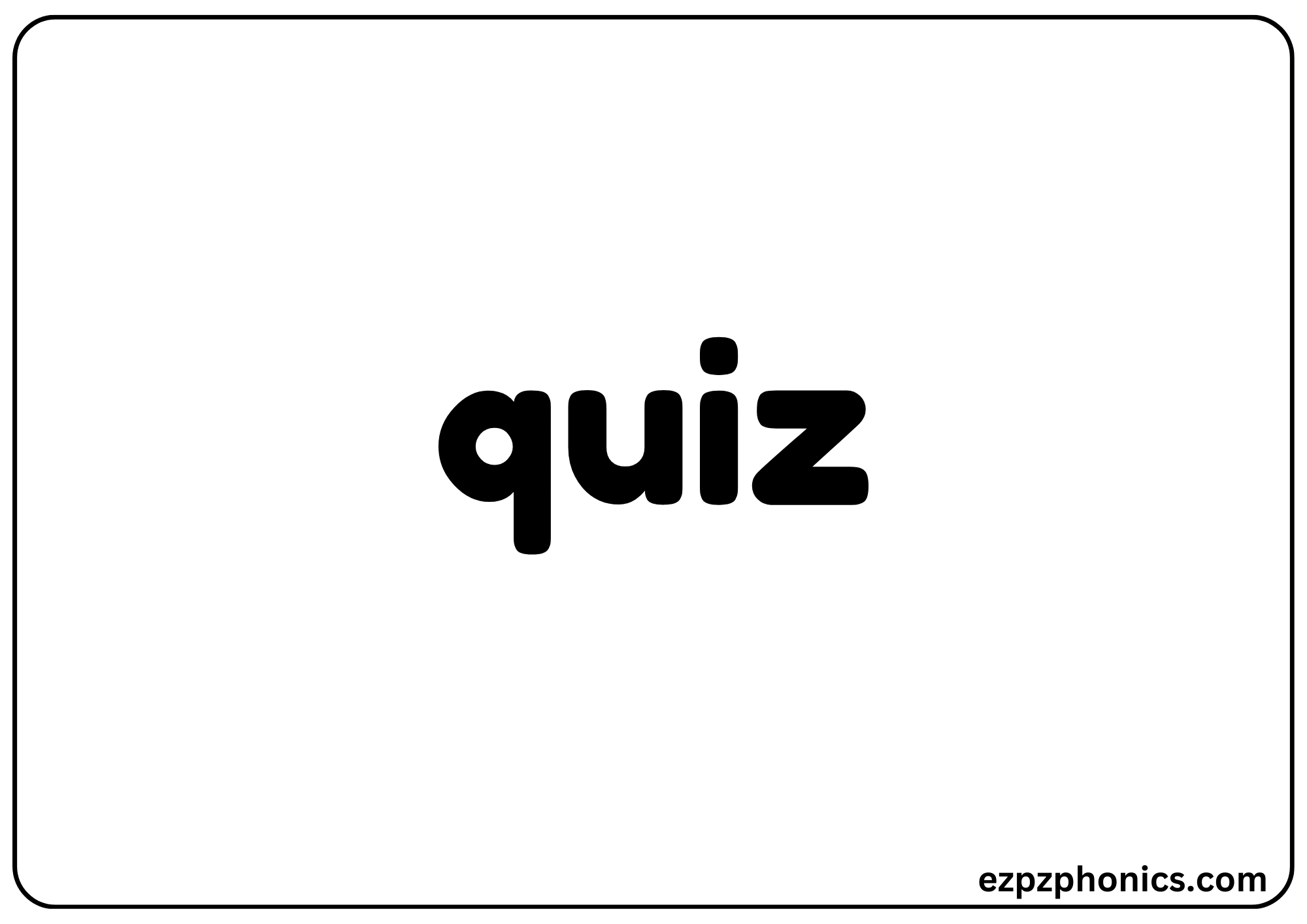 Letter Q Free Kindergarten Phonics Alphabet Letter Sounds Flashcards ...