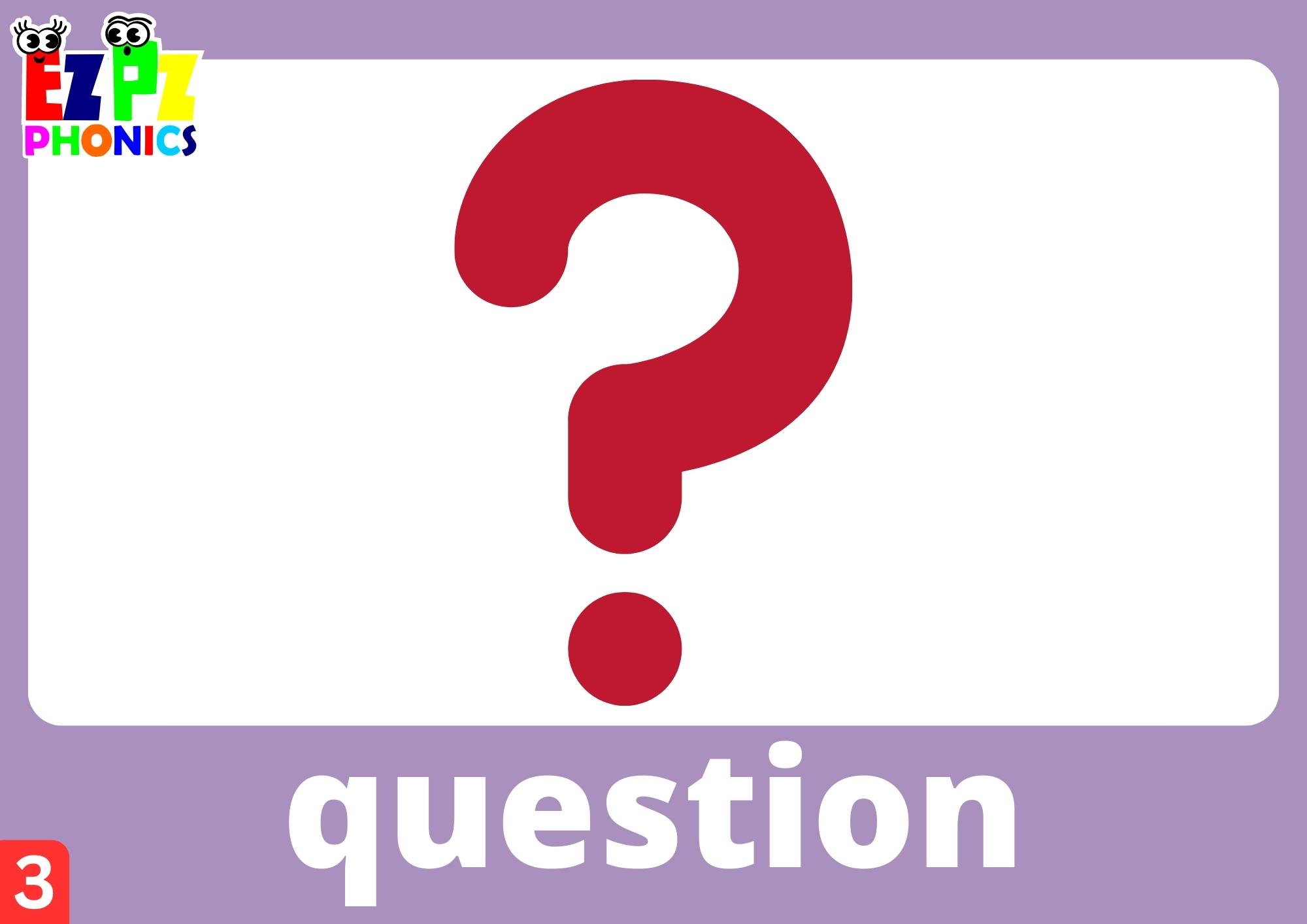 Letter Q Words Phonics Flashcards with Images and Words Free Printable ...