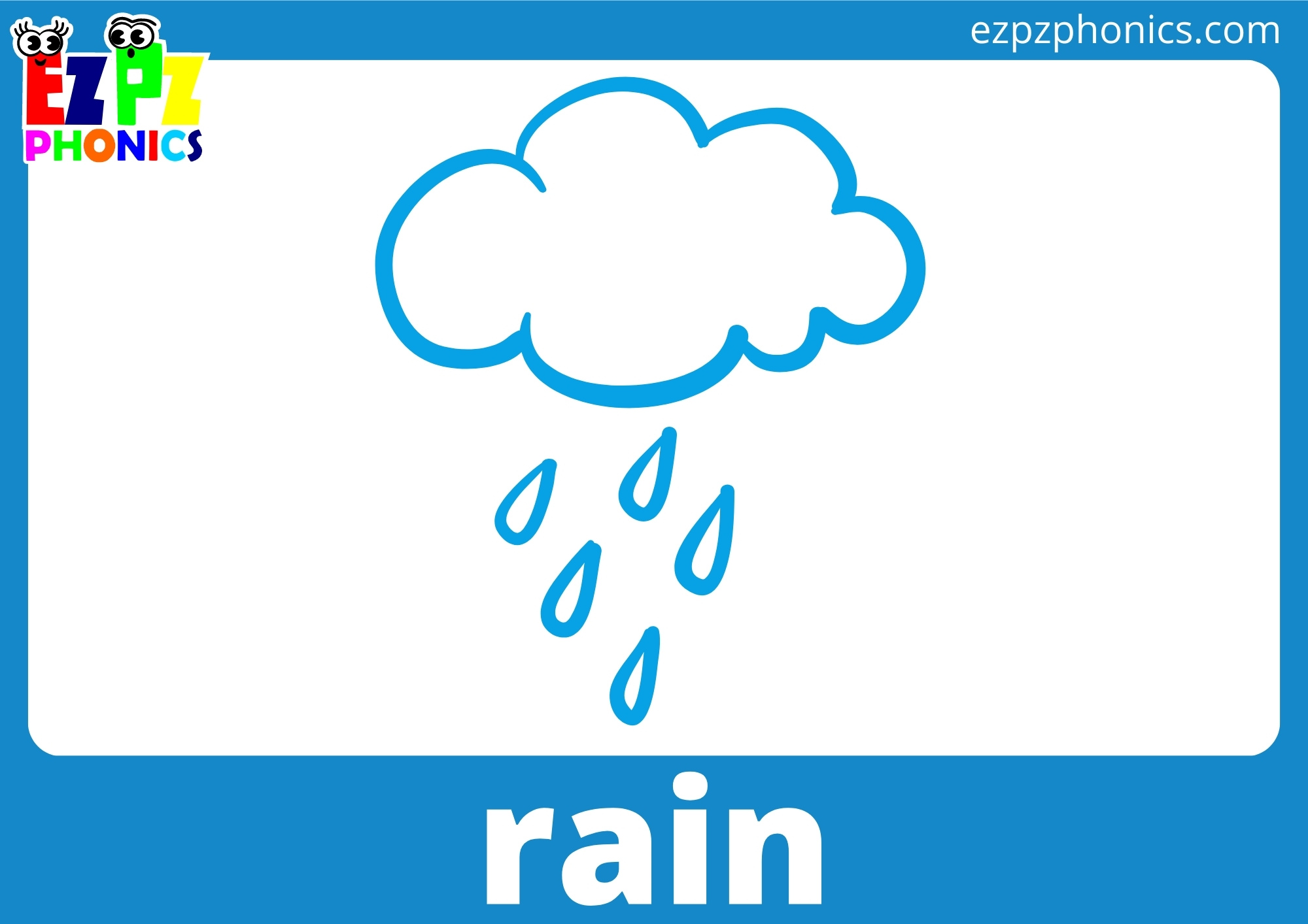 R Beginning Sounds Full Page Flashcards with Words Phonics Alphabet ...