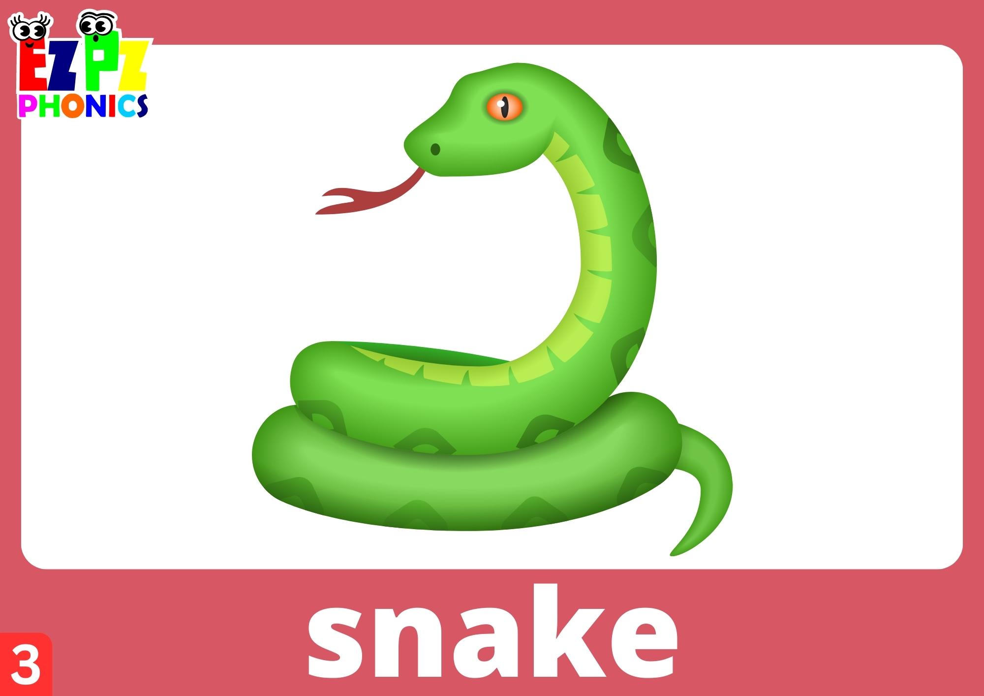 Letter S Words Phonics Flashcards with Images and Words Free Printable ...