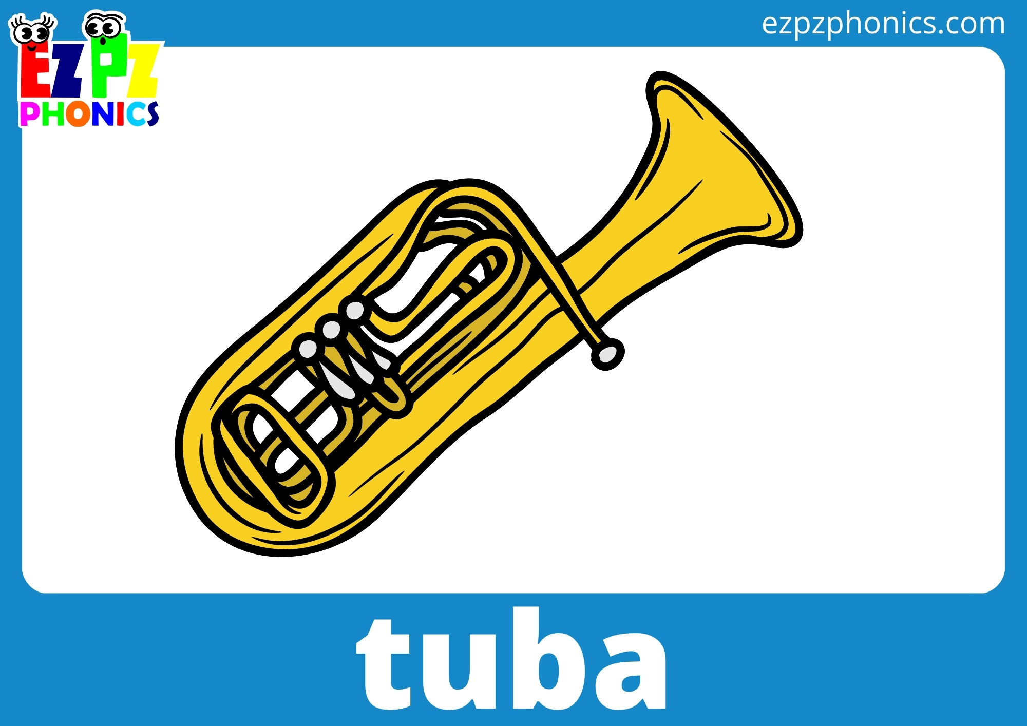 T Beginning Sounds Full Page Flashcards with Words Phonics Alphabet ...