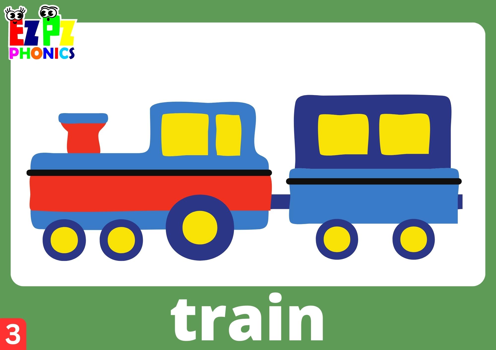 Letter T Words Phonics Flashcards with Images and Words Free Printable ...