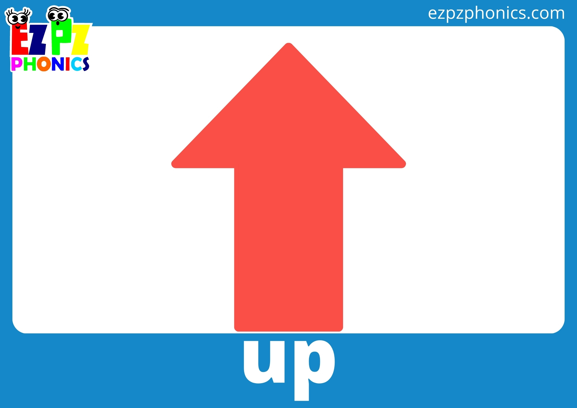 U Beginning Sounds Full Page Flashcards with Words Phonics Alphabet ...