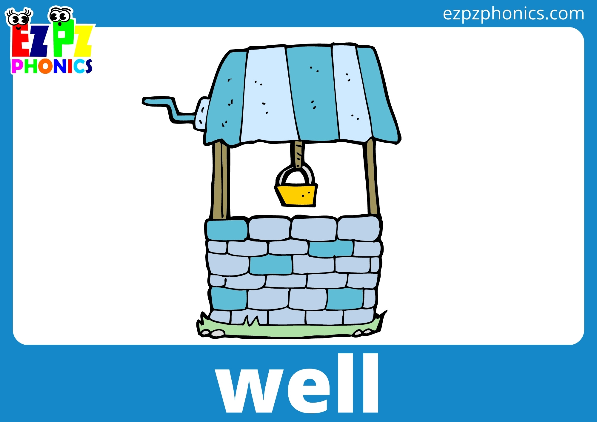 W Beginning Sounds Full Page Flashcards with Words Phonics Alphabet ...