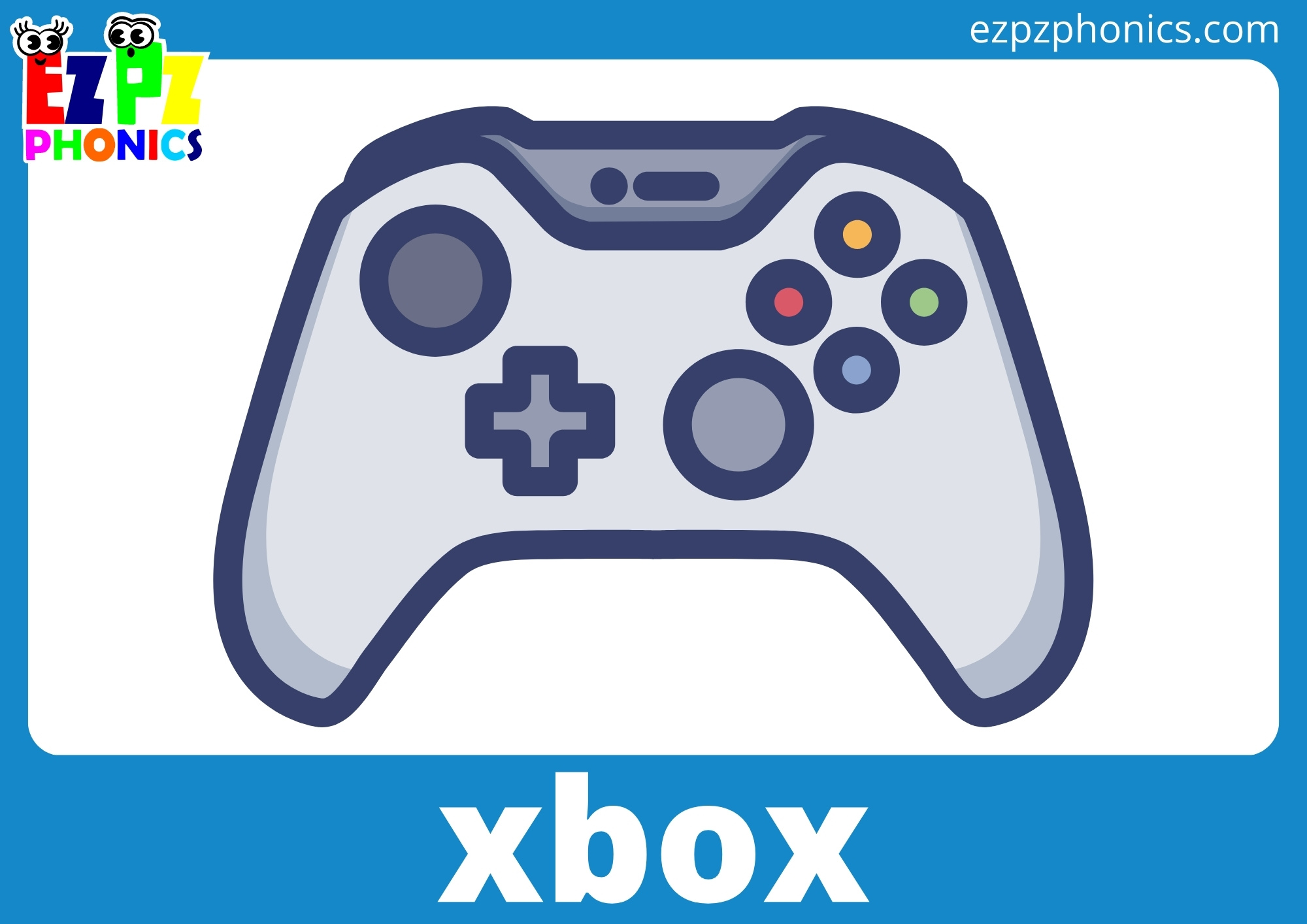 X Beginning Sounds Full Page Flashcards with Words Phonics Alphabet ...