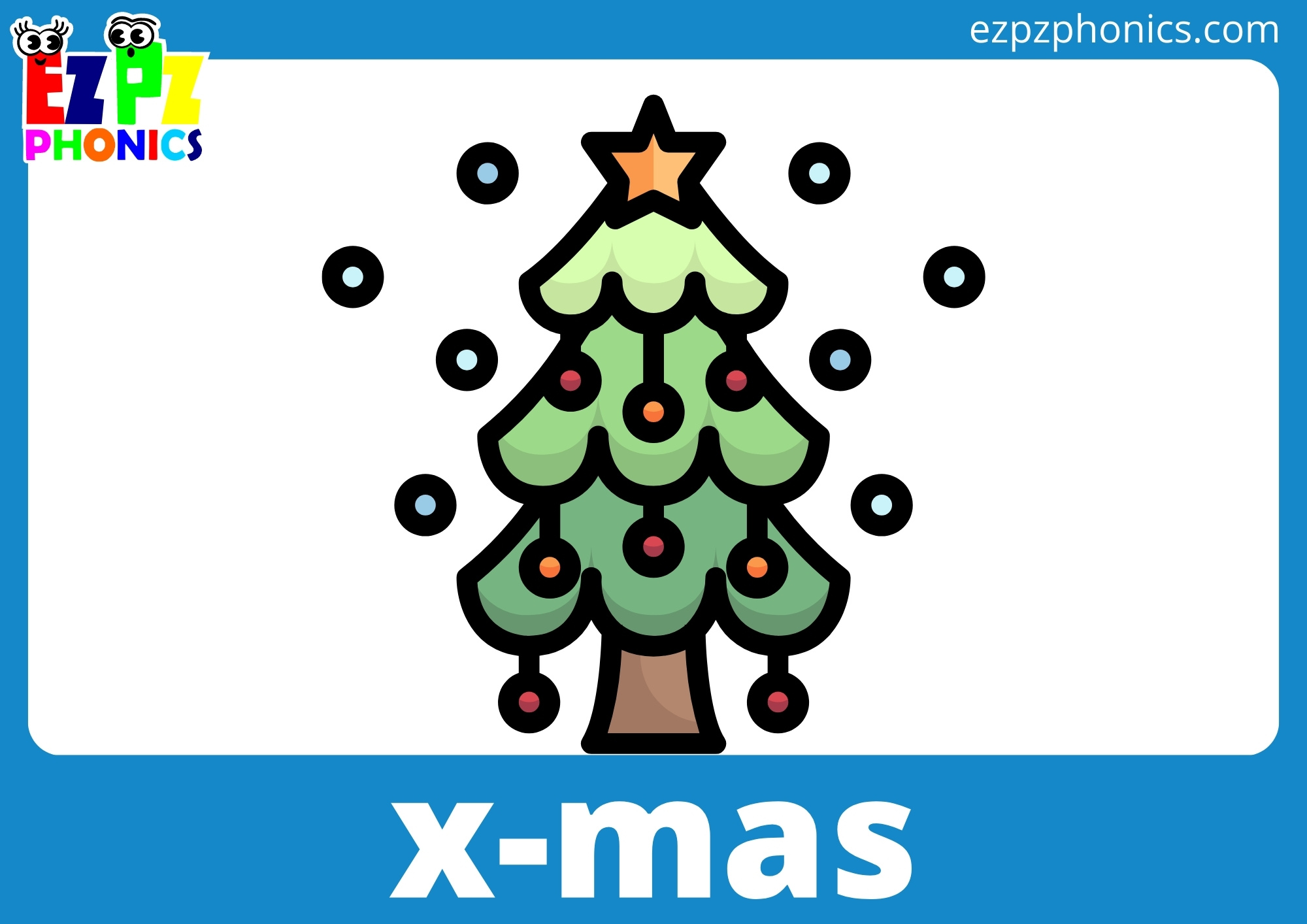 X Beginning Sounds Full Page Flashcards with Words Phonics Alphabet ...