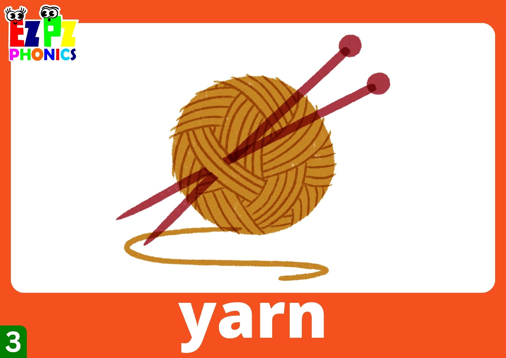 Letter Y Words Phonics Flashcards with Images and Words Free Printable ...